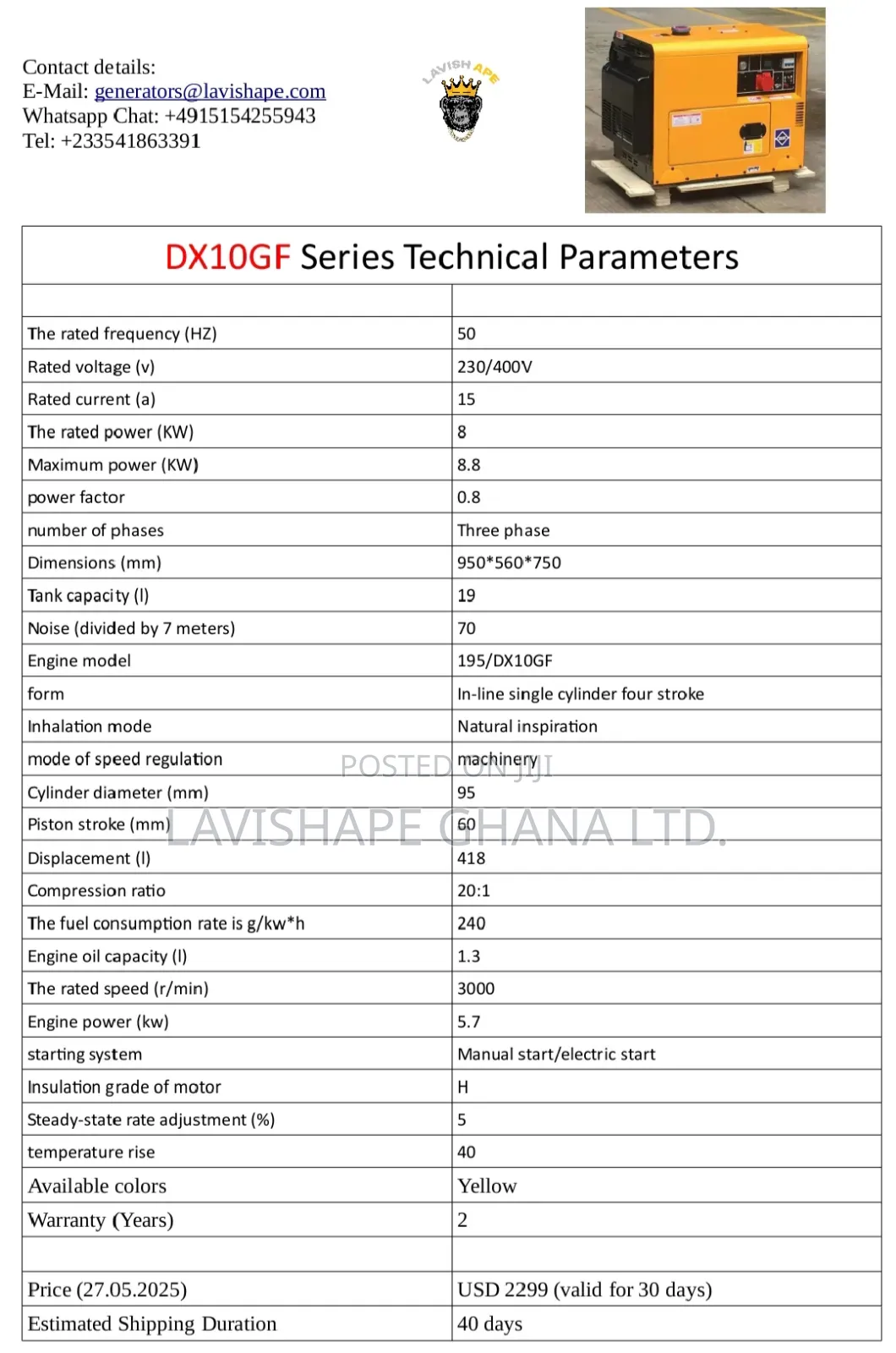 !Promotion!Generator,From Germany,3 Years Warranty in Spintex ...