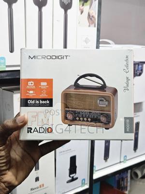 Microdigit Md011r Vintage Bluetooth Rechargeable Radio Am/Fm/Sw for ...