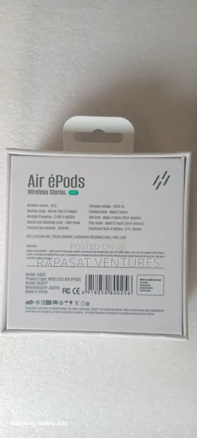 Heatz Hb25 Air Epods Wireless Stereo in Lapaz - Accessories for Phones ...