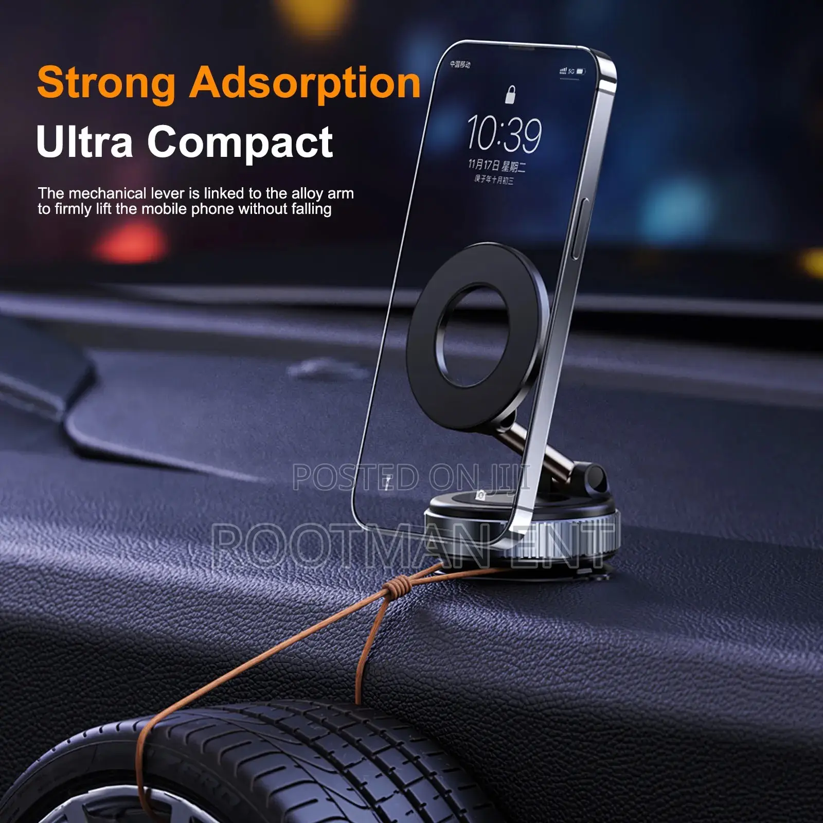 Vacuum Suction Cup 360 Adjustable Phone Stand Long Arm Phone Holder in ...