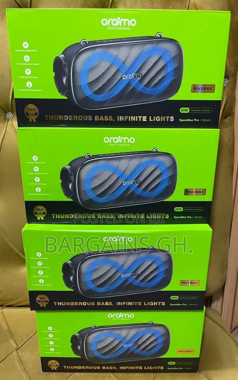 Oraimo Spacebox Pro Deep Bass Portable Speaker in Circle - Audio ...