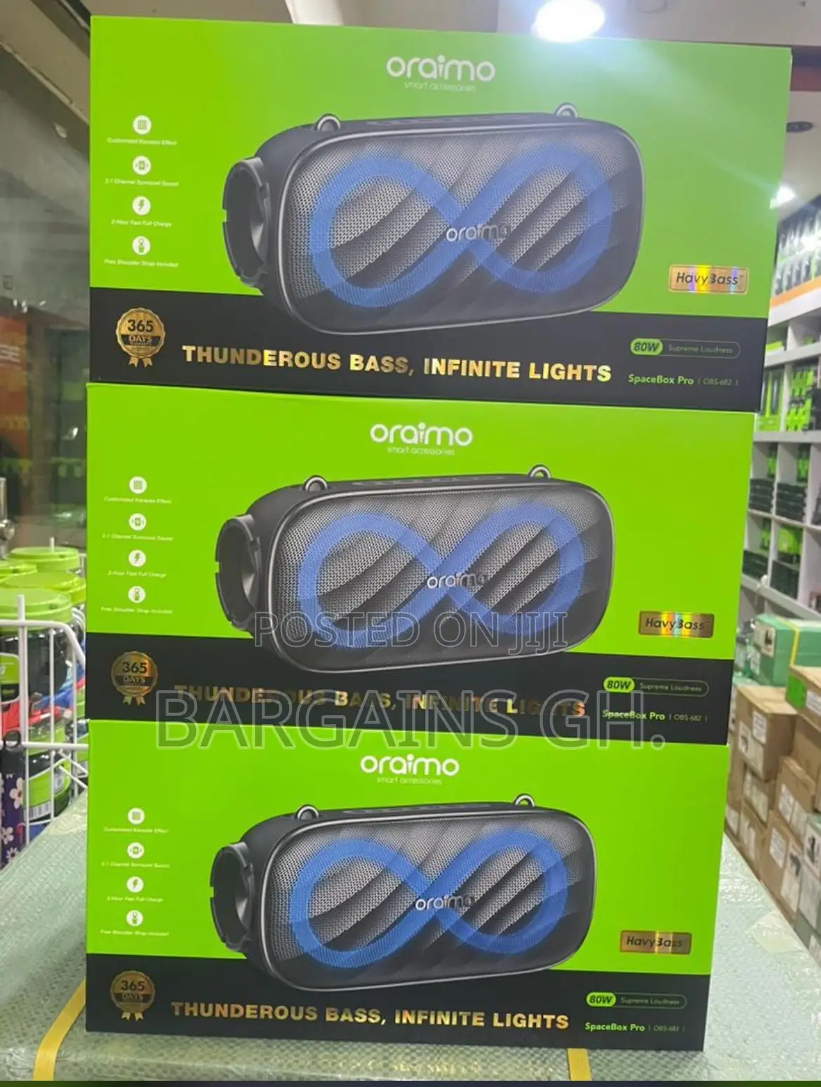 Oraimo Spacebox Pro Deep Bass Portable Speaker in Circle - Audio ...