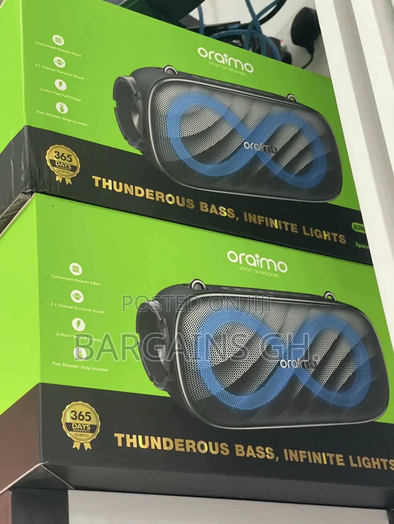Oraimo Spacebox Pro Deep Bass Portable Speaker in Circle - Audio ...