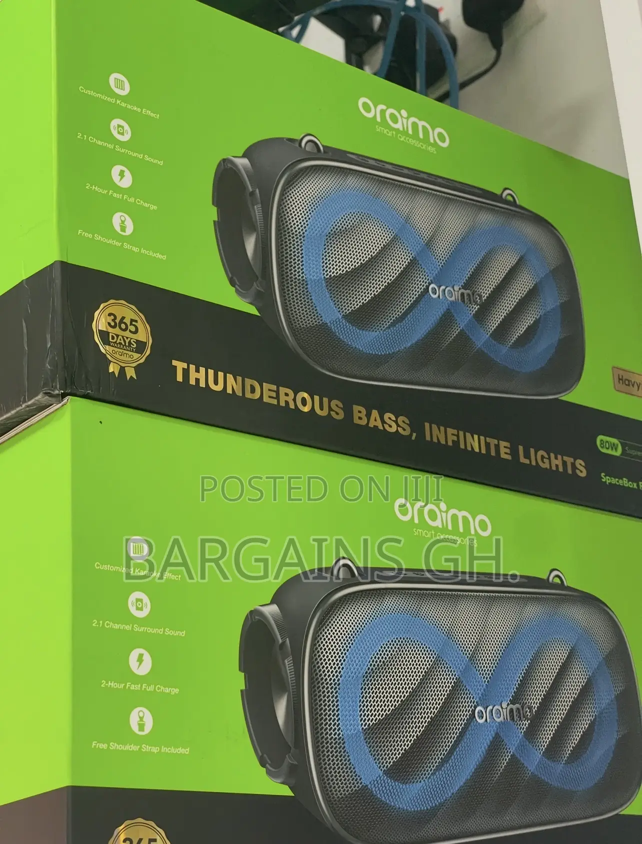 Oraimo Spacebox Pro Deep Bass Portable Speaker in Circle - Audio ...