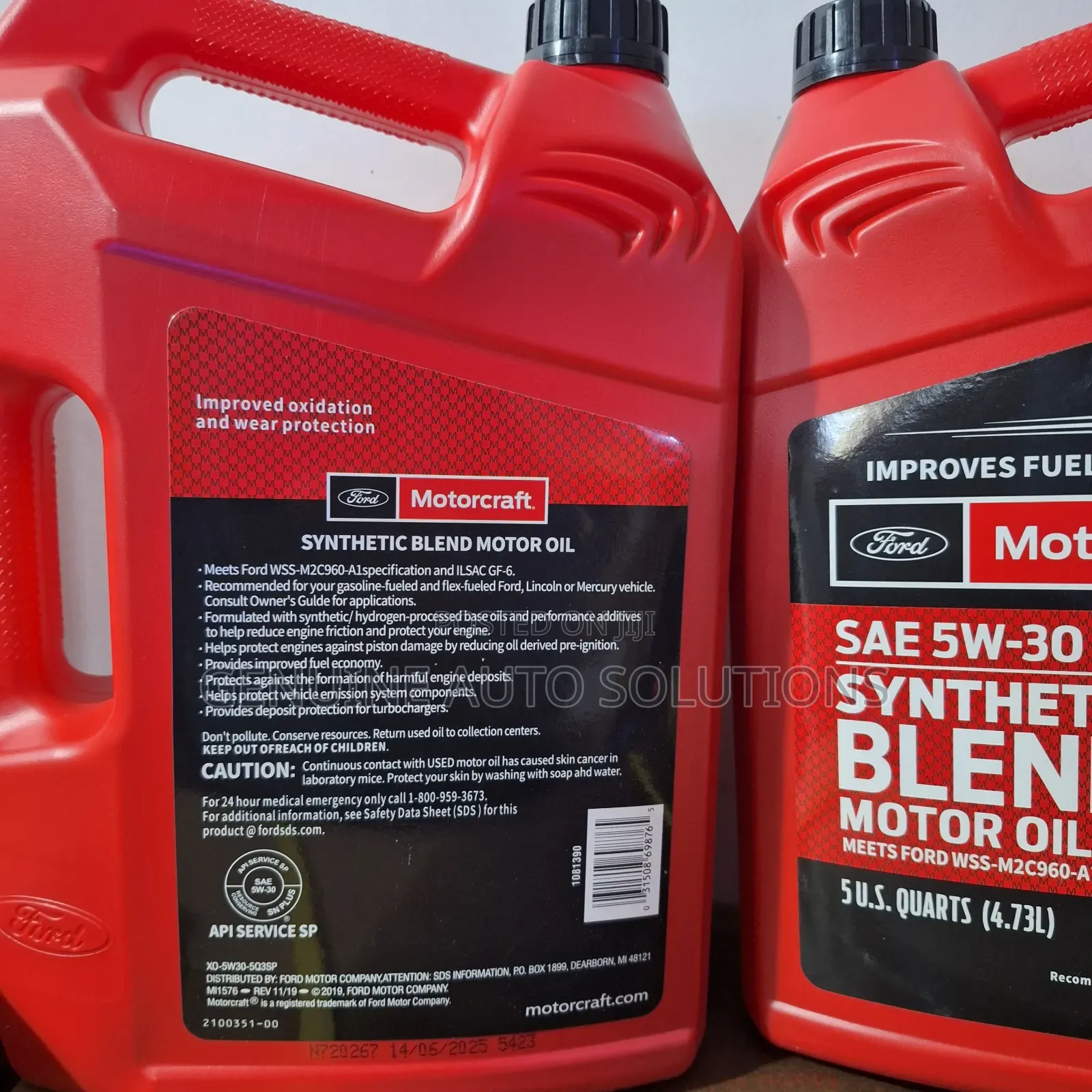 Ford Motorcraft 5w-30 5w-20 Synthetic Blend Oil in Adenta - Vehicle ...