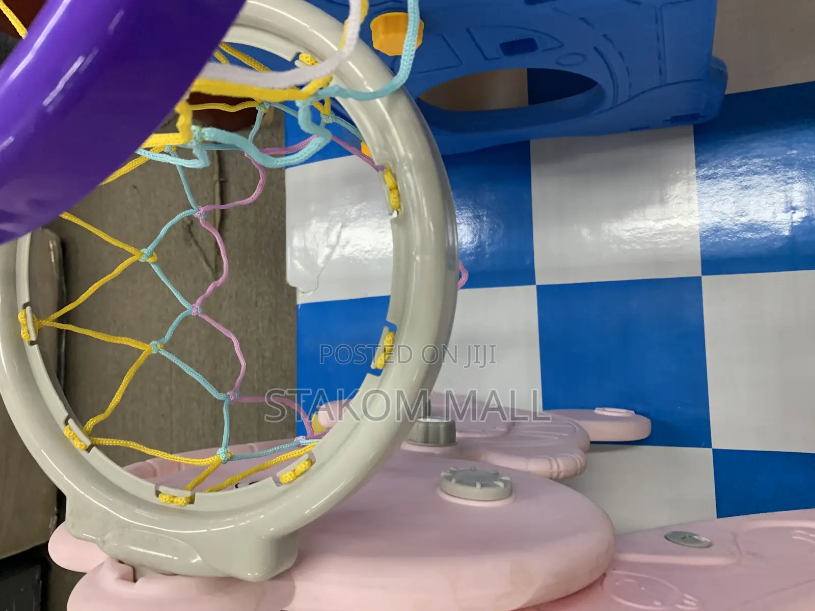 Slide for Playground + Swing Chair + Basketball Hoops and Balls in ...