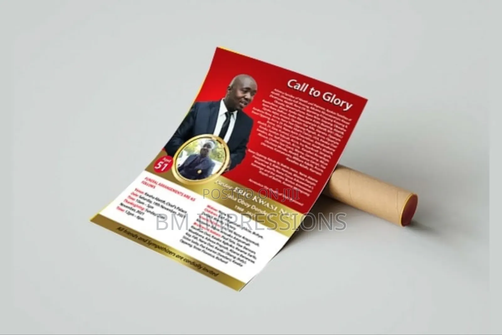 Funeral Poster in Accra Metropolitan - Printing Services, Bm I | Jiji ...