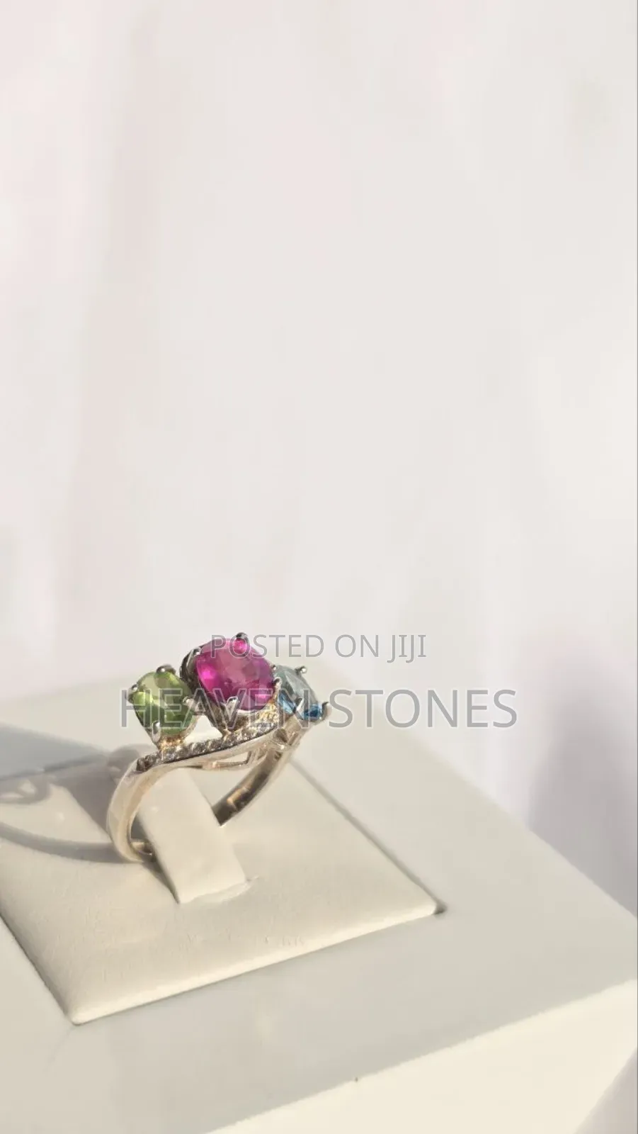 Silver Ring (Peridot-Ruby-Topaz) in Tesano - Jewelry, Heaven Stones ...