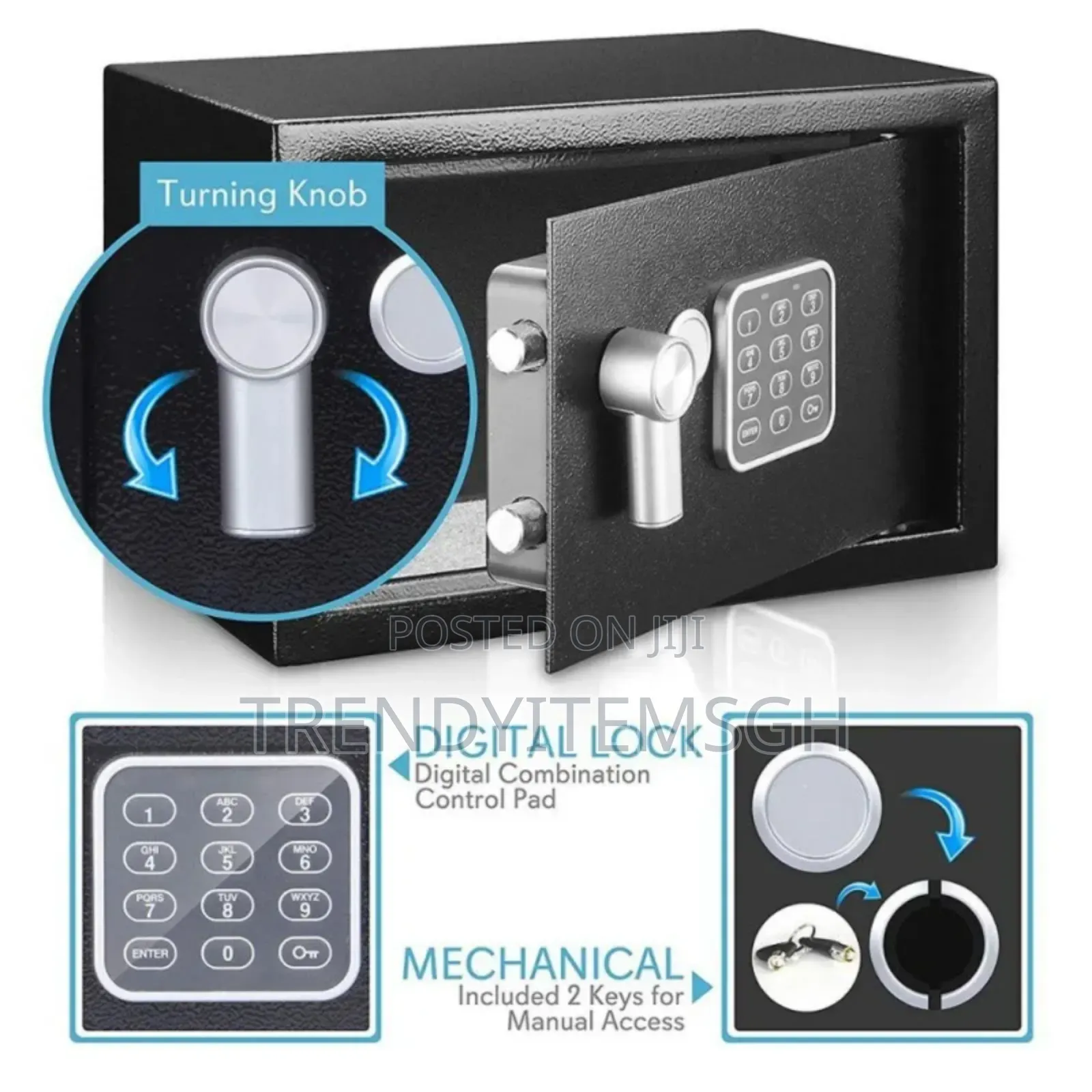 6.7kg Solid Steel Electronic Digital Safe Box in Spintex - Safety ...