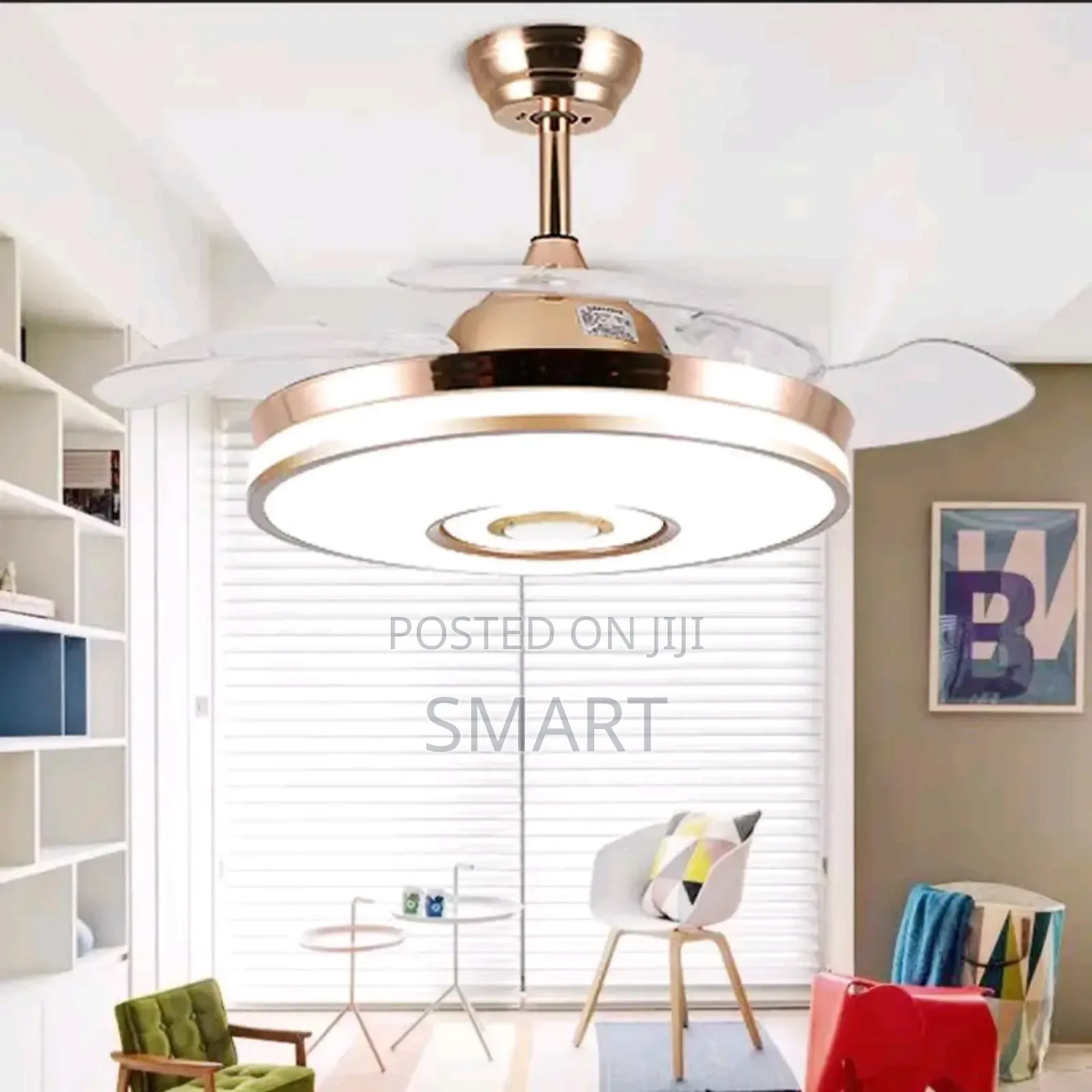 Modern Retractable Ceiling Fanlight With Bluetooth and Remote Control ...