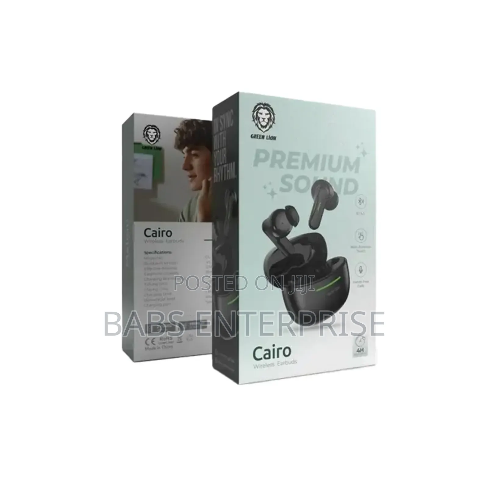 Green Lion Cairo Wireless Earbuds – Black for sale - Babs Enterprise ...
