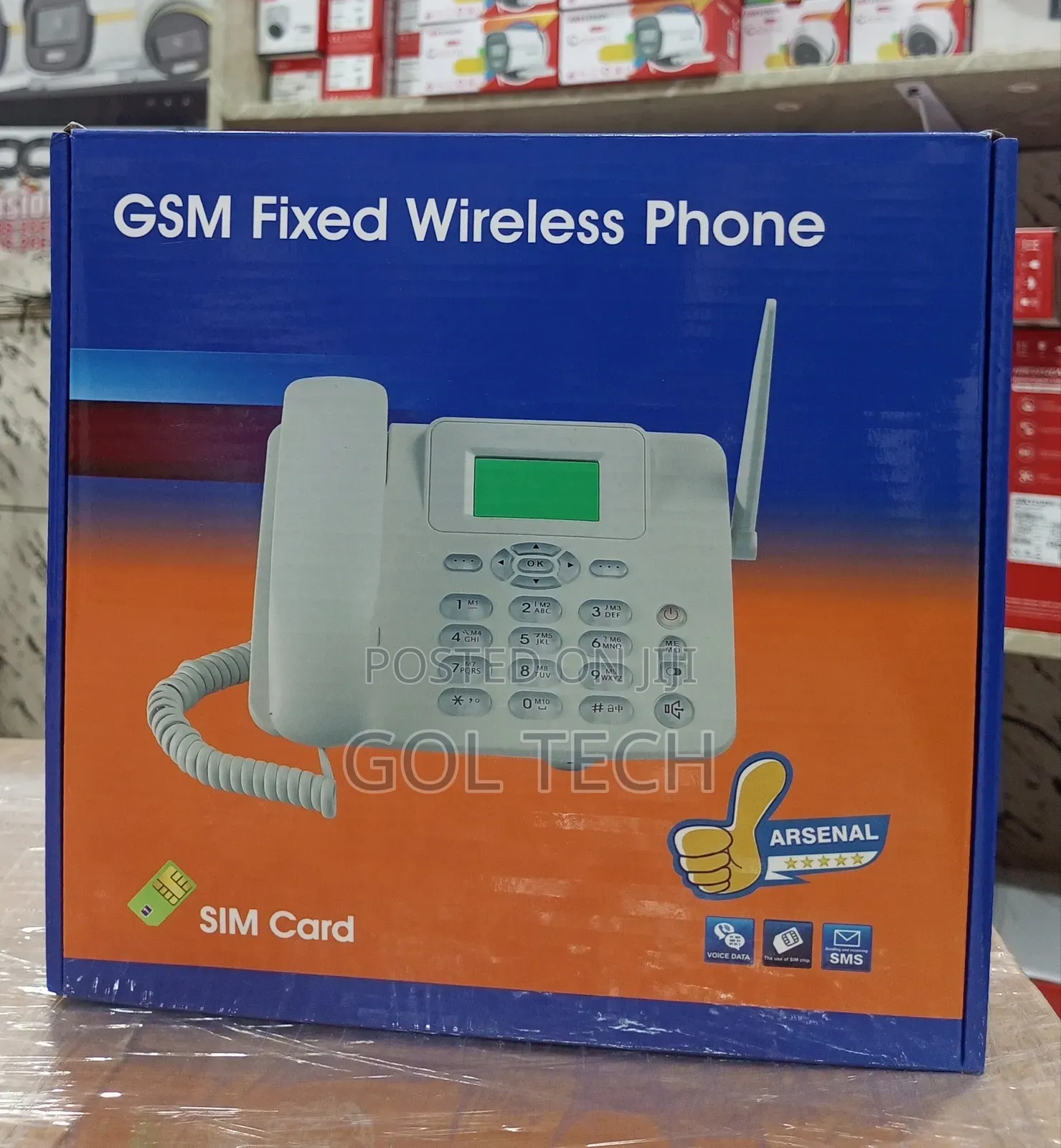 GSM Fixed Wireless Phone Universal Sim Phone With Backup Battery in ...