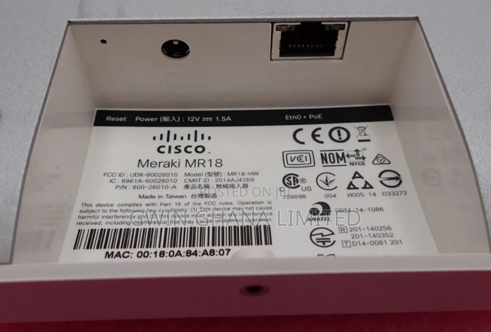 Cisco Meraki Mr18 Dual-Band Cloud-Managed Wireless Access Point(Poe). in Gbawe - Networking ...