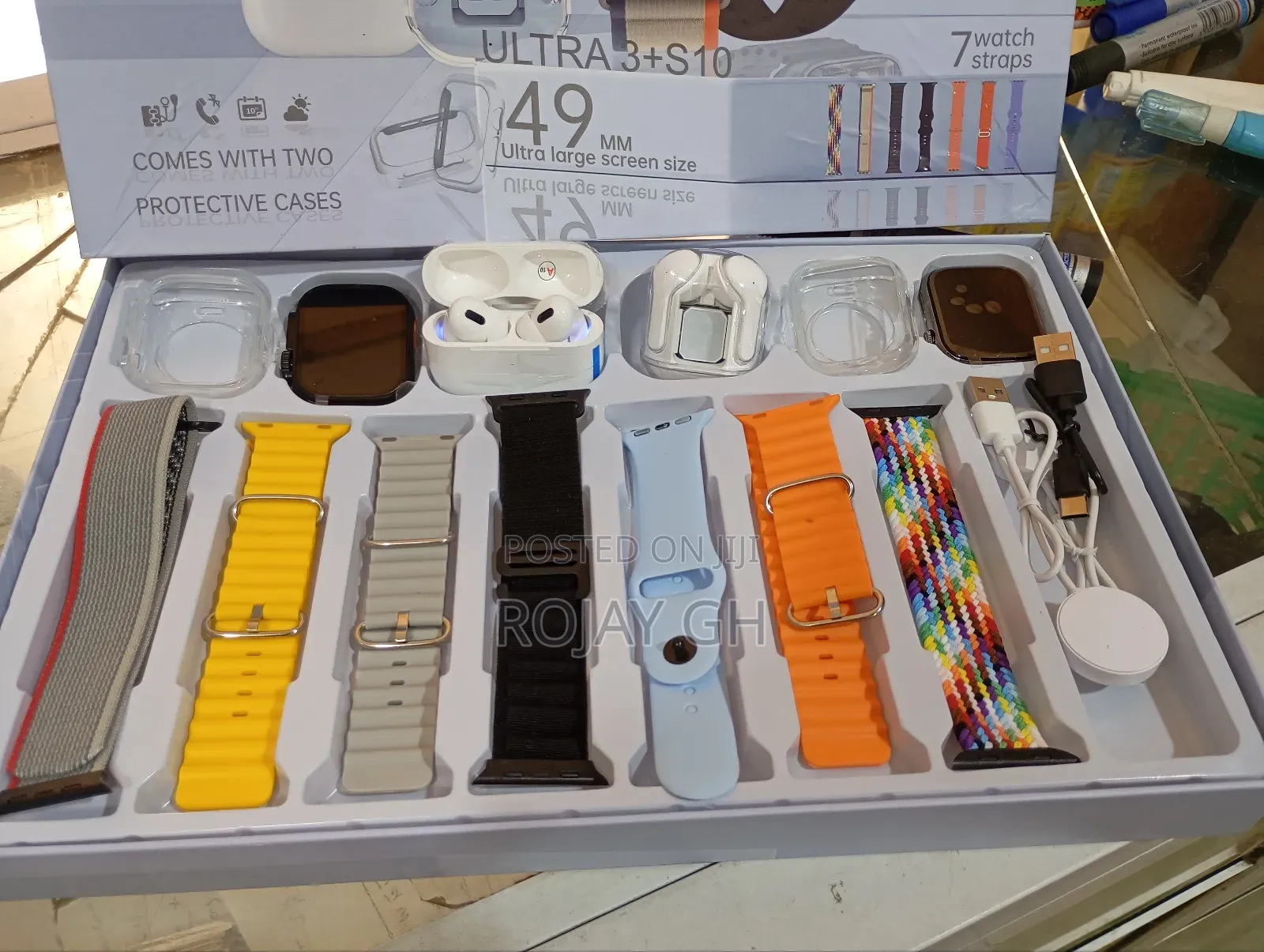 Rock-002 Smartwatch Combo for Couples, 2 Smart Watches, 2 Airpods for ...