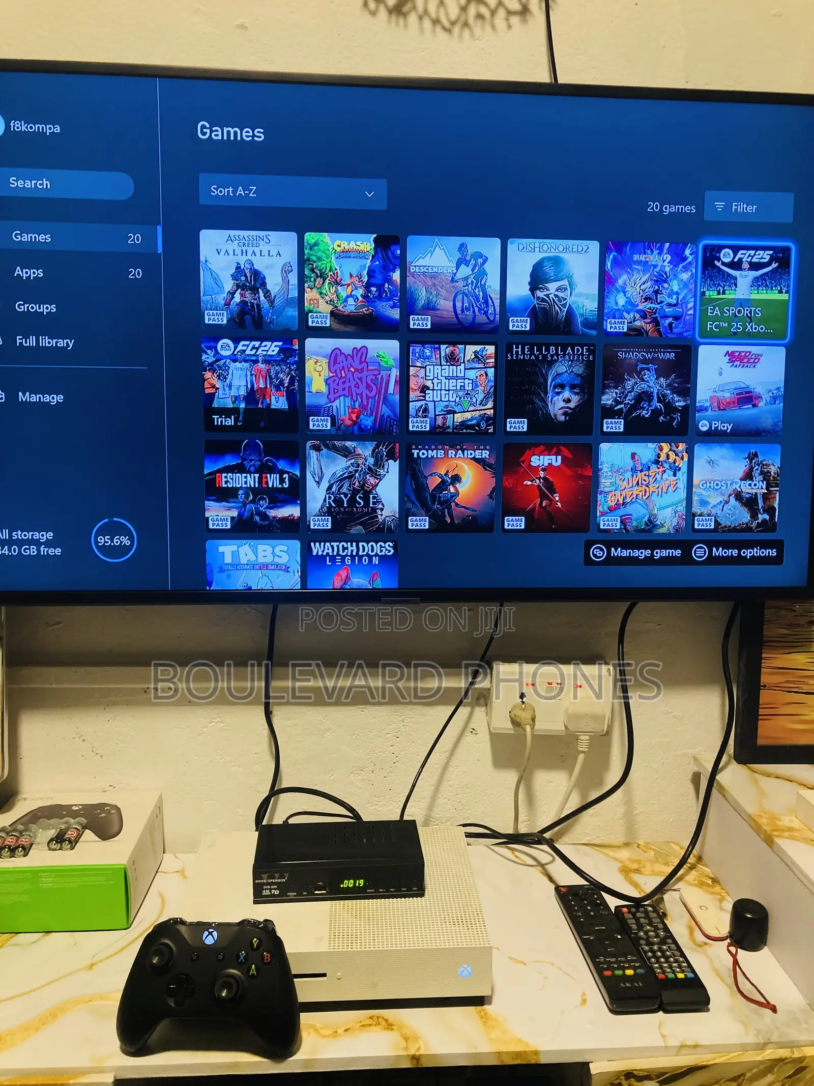 Xbox One S With 1 Original Controller 20 Games in Lapaz - Video Game ...