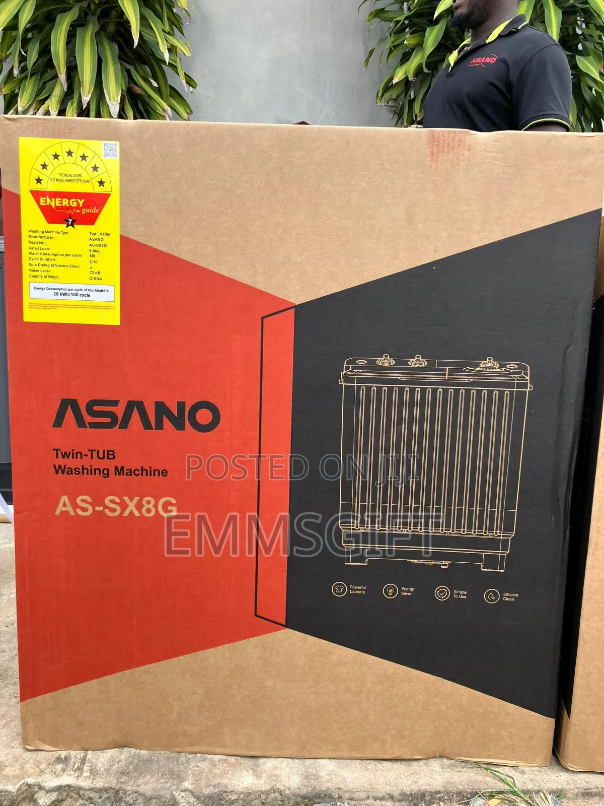 Asano 8kg Twin Tub Washing Machine (Grey) in Dzorwulu - Home Appliances ...