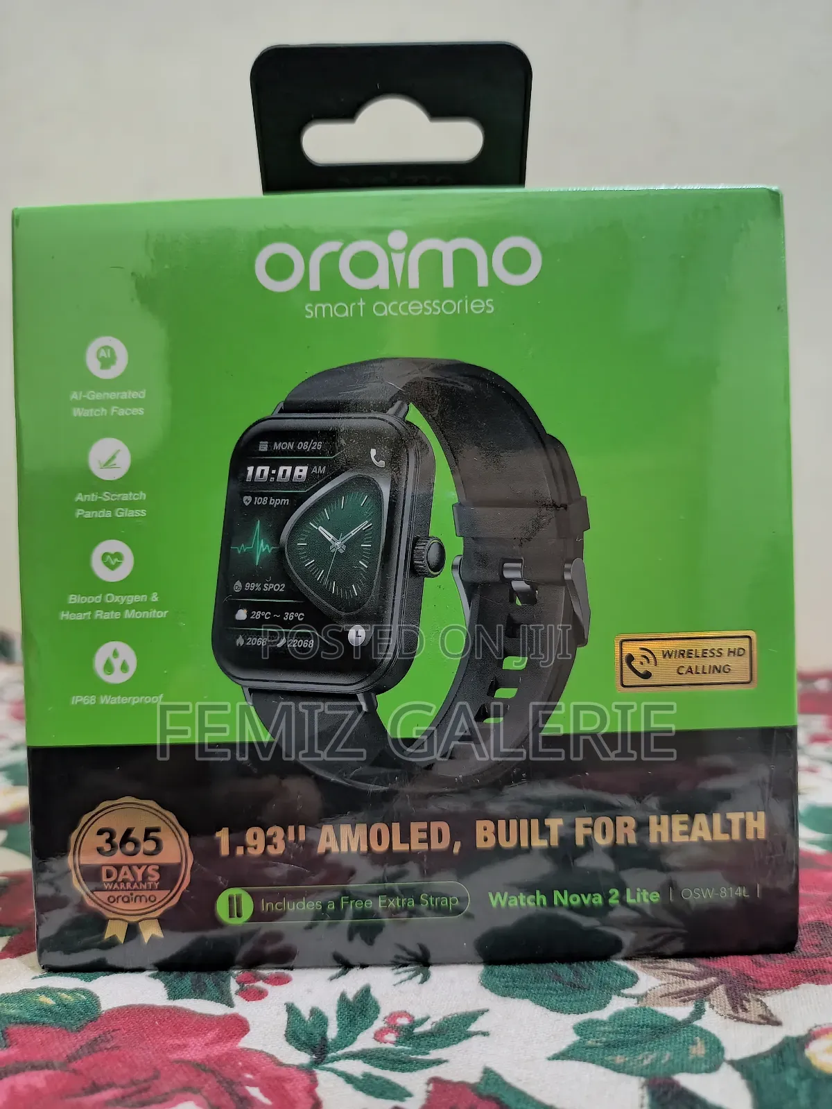 Oraimo Watch Nova 2 Lite 1.93'' Amoled Touch Color Screen Smart Watch ...