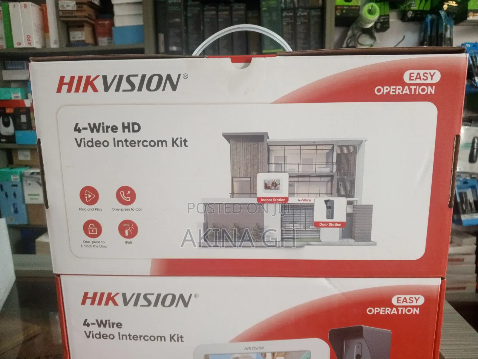 Hikivsion 7-Inch 4 Wire Analog Video Door Intercom Phone Ds-Kis203t in ...