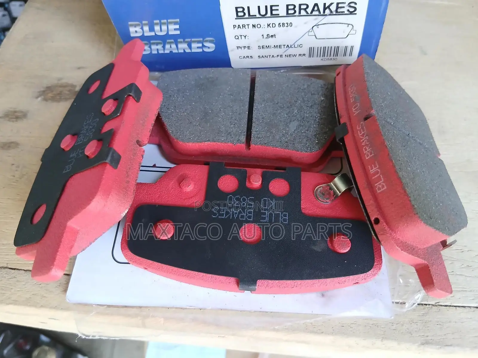 Blue Brakes Kd5830 Semi-Metallic Brake Pad-Rear for Hyundai Santa Fe in ...