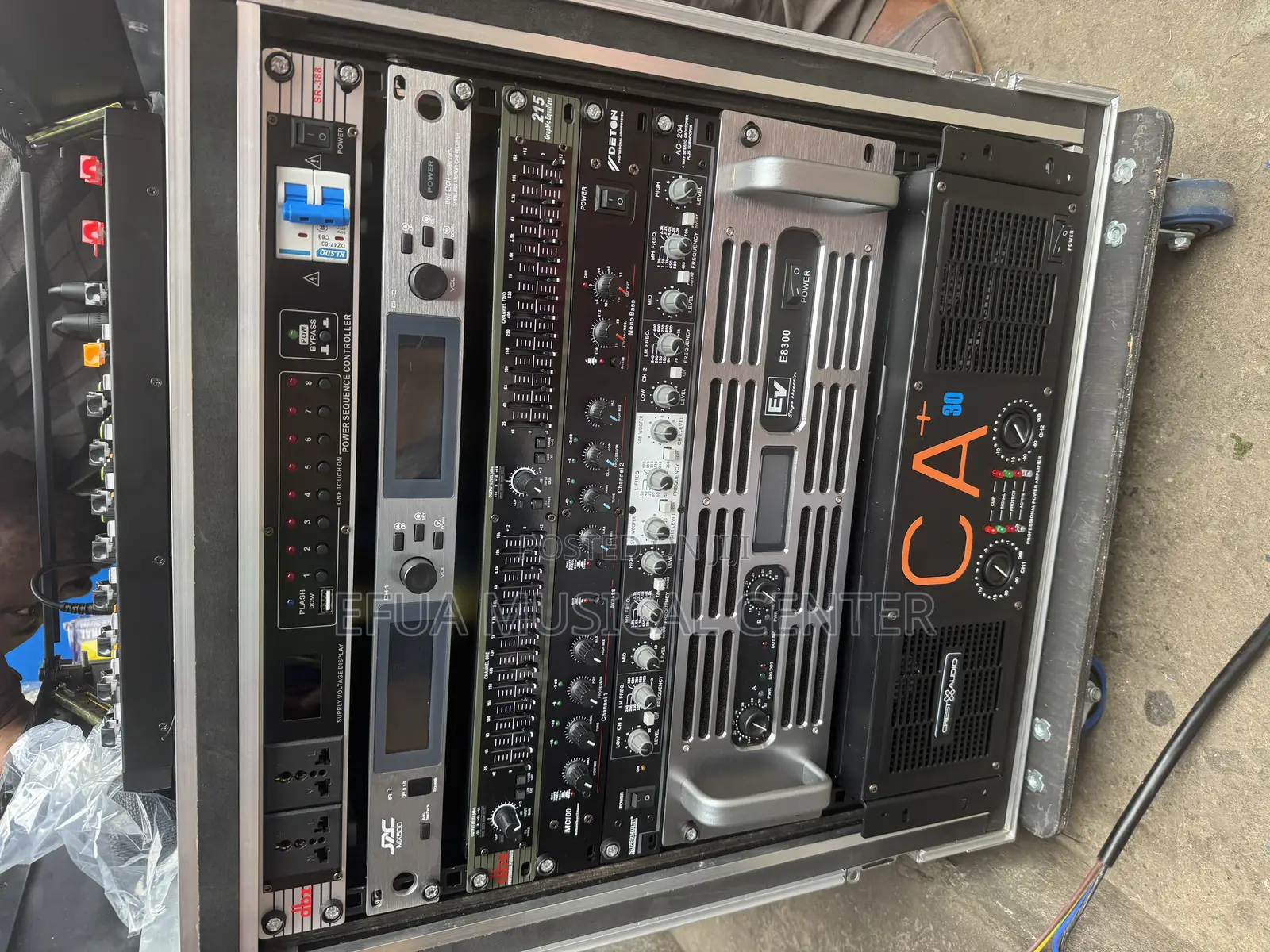 Full Set of RCF Bass Speakers and Jac Line Arrey 12-Inches and Rack in ...