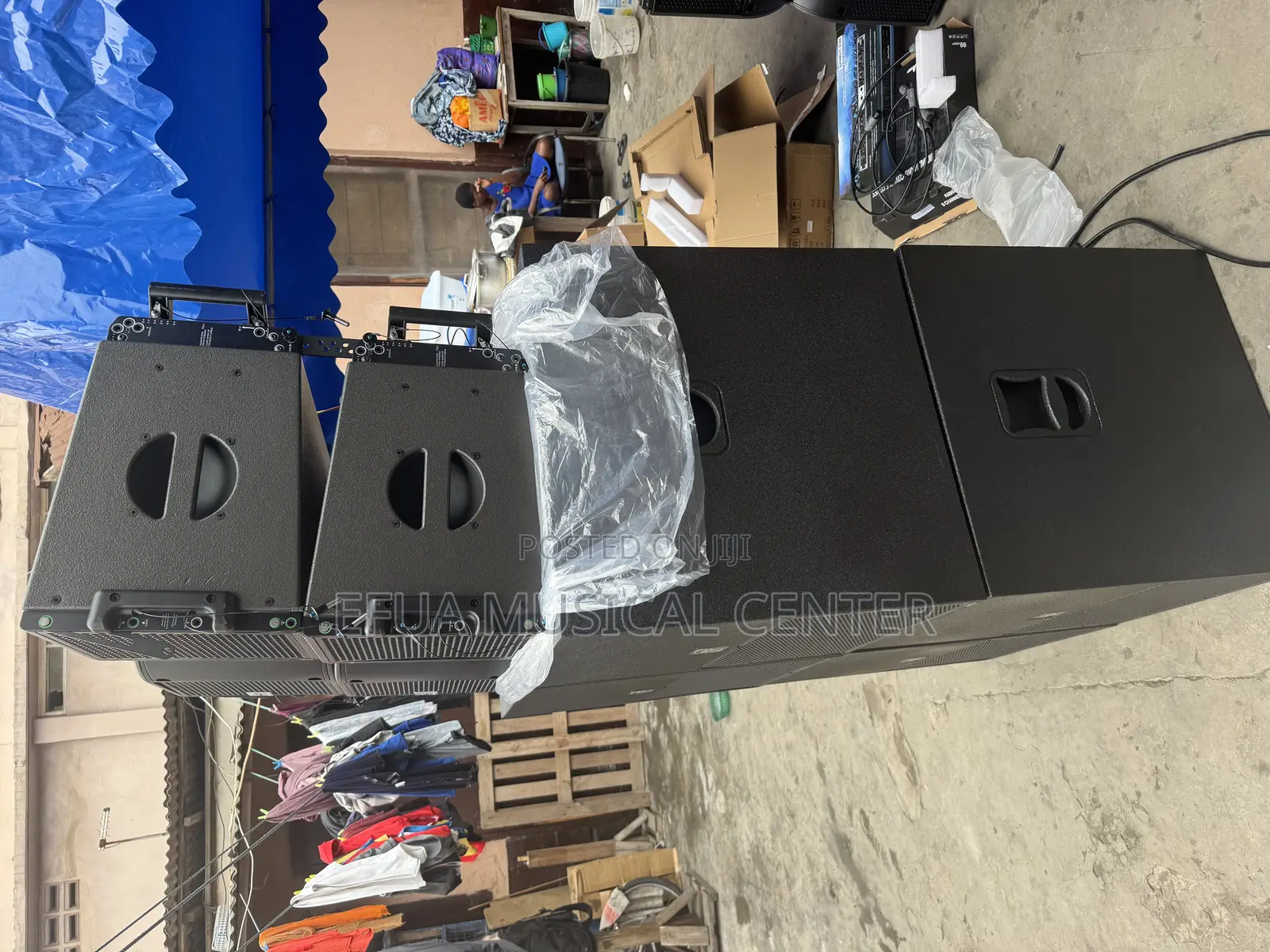 Full Set of RCF Bass Speakers and Jac Line Arrey 12-Inches and Rack in ...