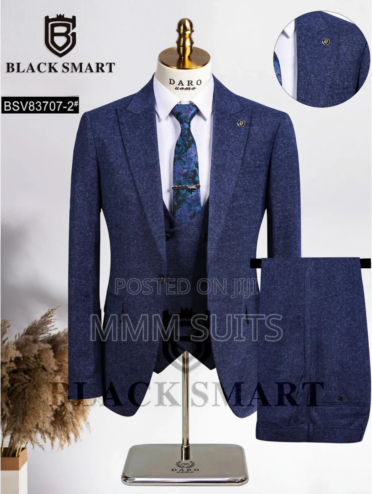 3-Piece Official Textured Turkish Men Suit in Black(Thick Fabric) in ...