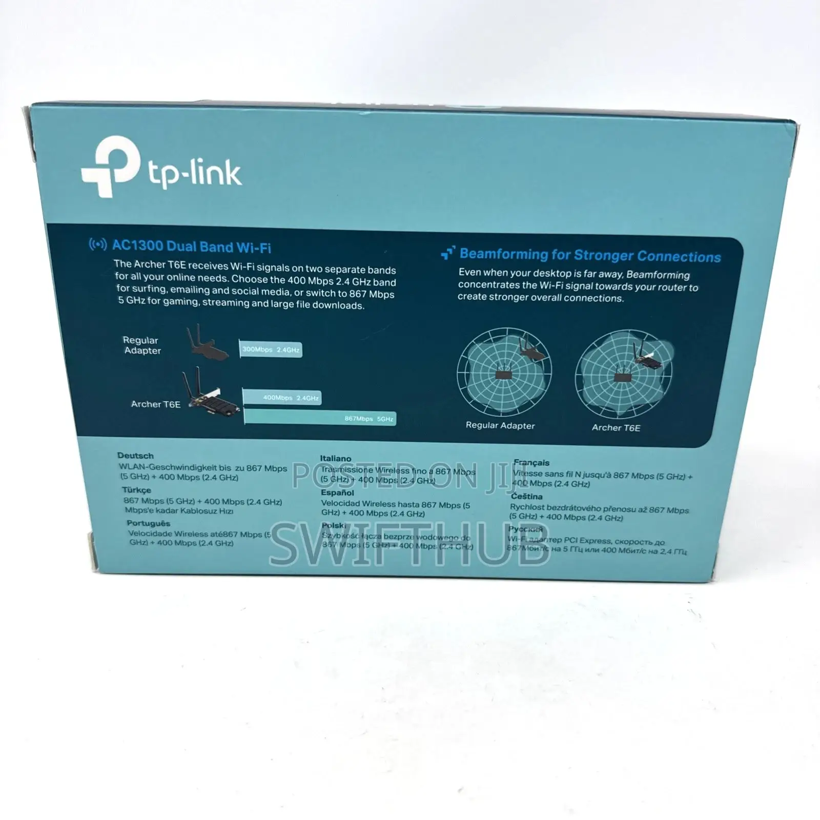 Tp-Link Archer T6e Ac1300 Wireless Dual Band Pcie Adapter in Dome ...