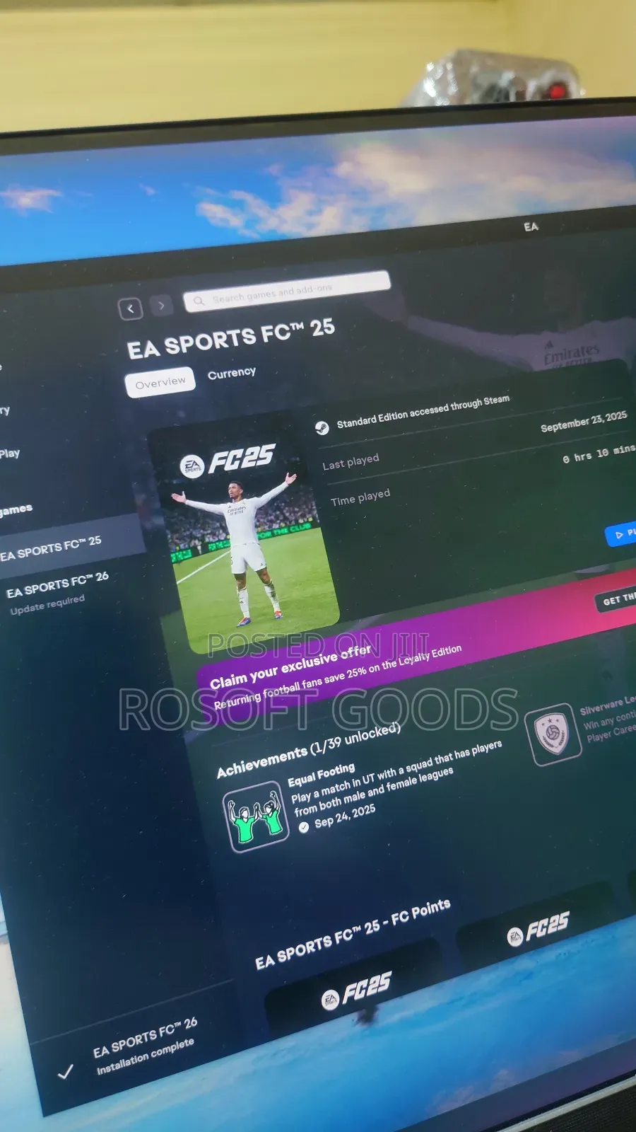 Ea Sports Fc25 Pc Game Account in Spintex - Video Games, Rosoft Goods ...