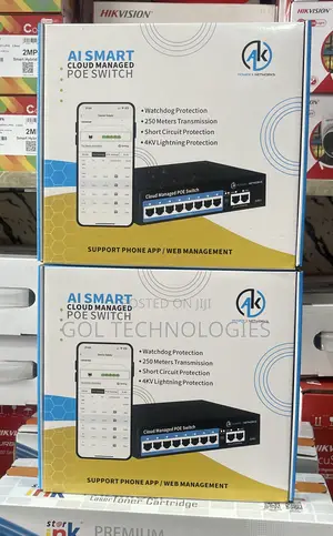 8 Port Poe Switch Ai Smart Cloud Managed Poe Switch 250 Meters Transmi ...