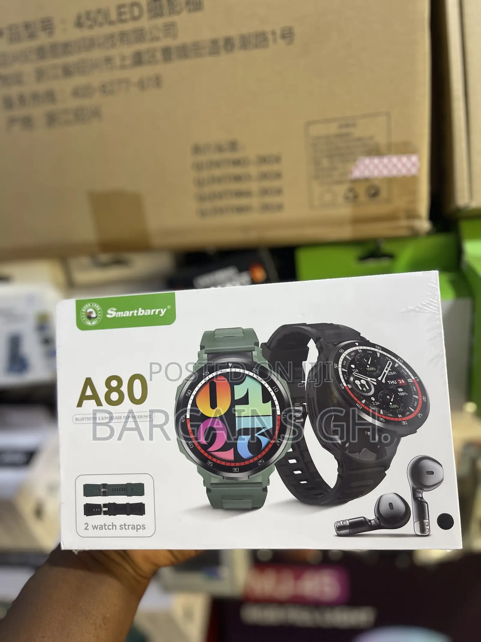 Smartberry A80 Premium Smart Watch With Wireless Earbuds (2 in 1) in ...