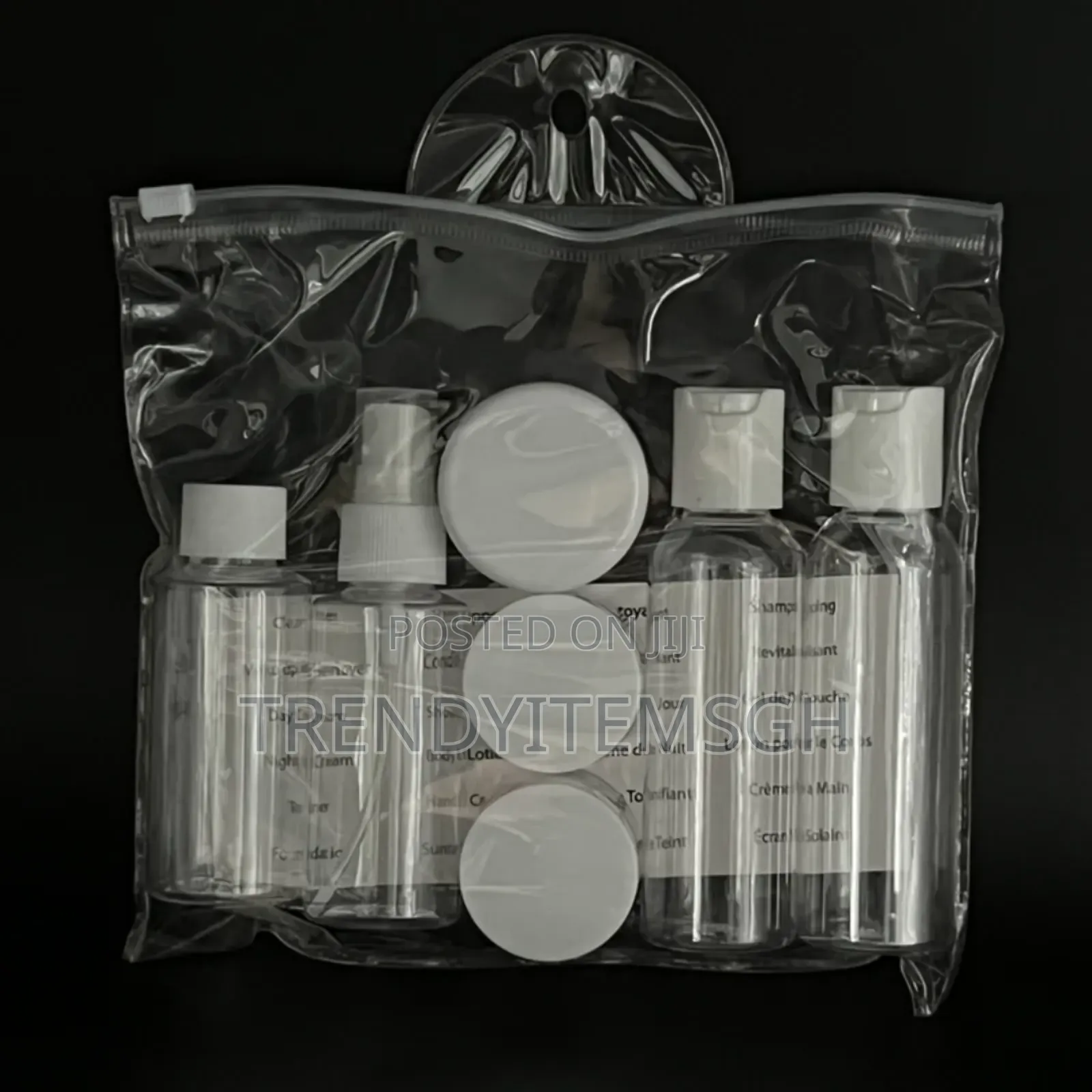 7pcs Portable Travel Size Liquid Cosmetic Container Bottle Set in ...