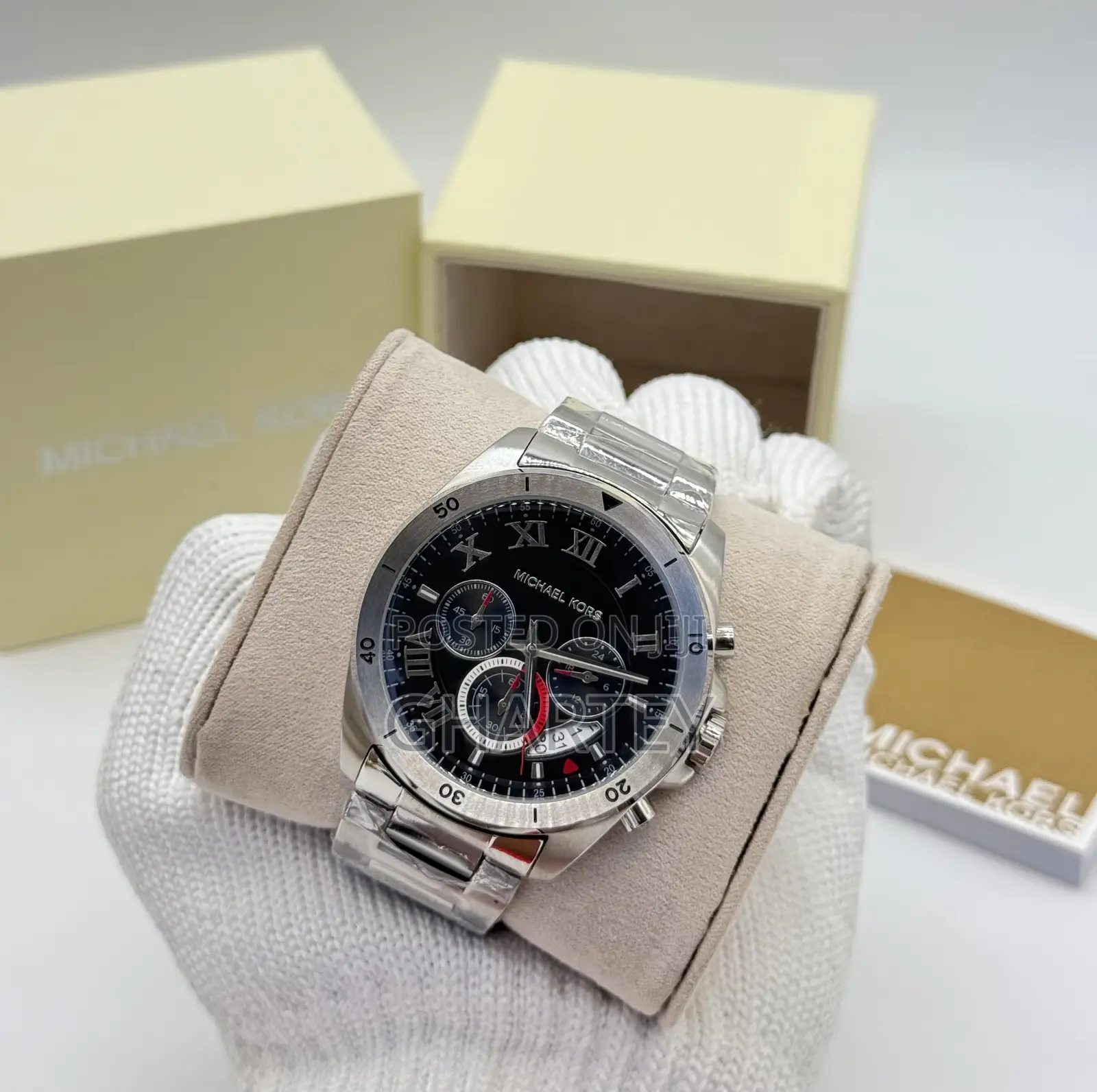 Michael Kors Silver Mechanical Bold Luxury Chronograph Watch in Lapaz ...