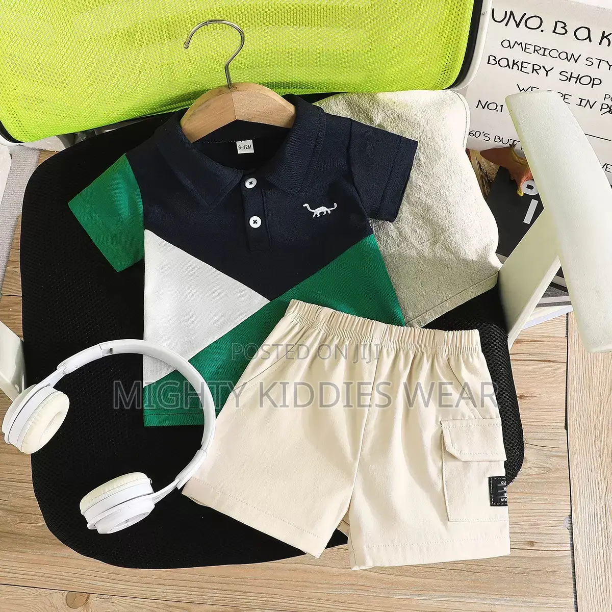 Boy Outfit Set Colorful Polo Shirt and Short Set Ages 6m -2yrs in Santa ...