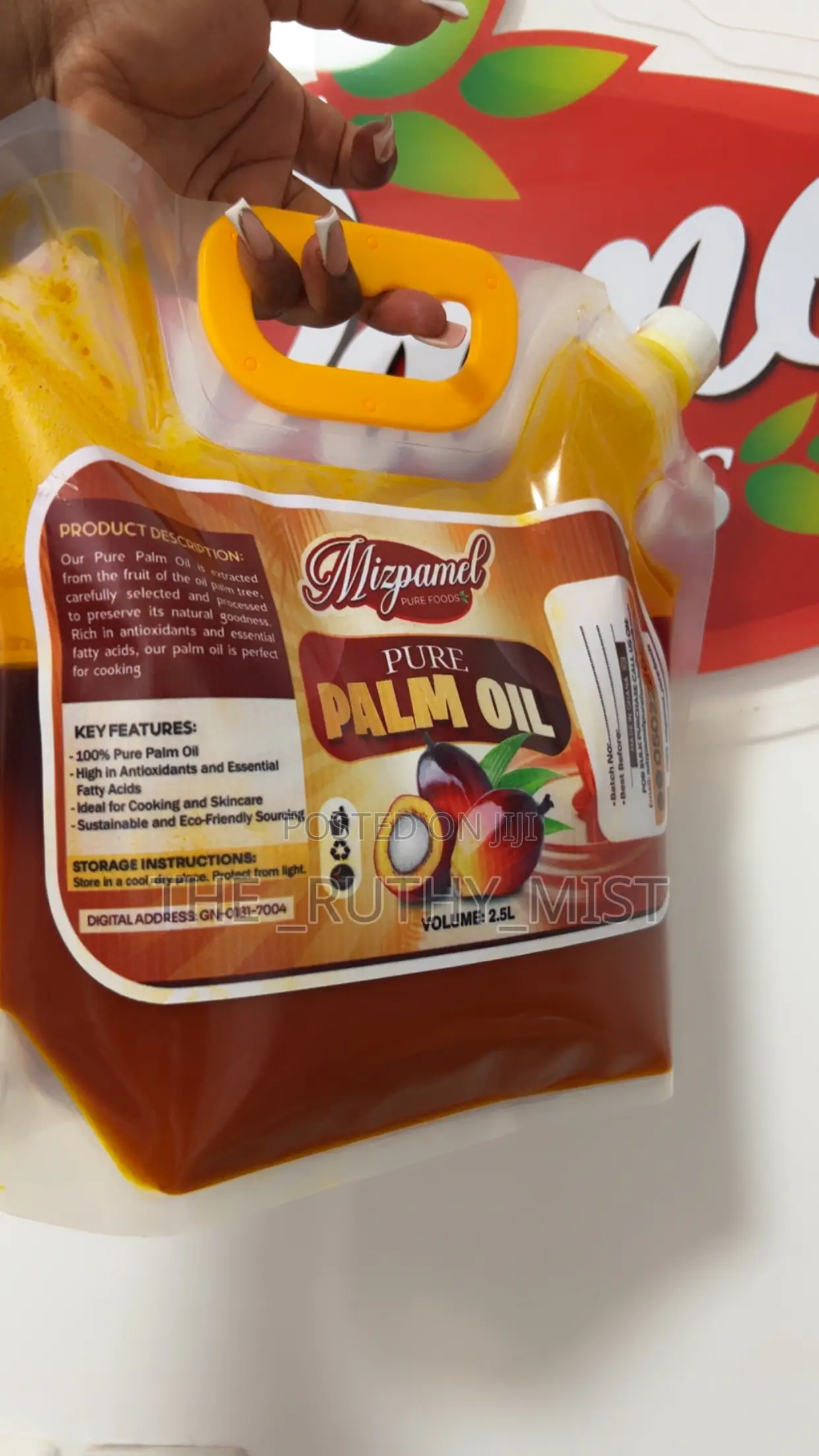 Original Dzomi, No Color Added!(Pure Palm Oil) 2.5l and 1.5l in Tema ...