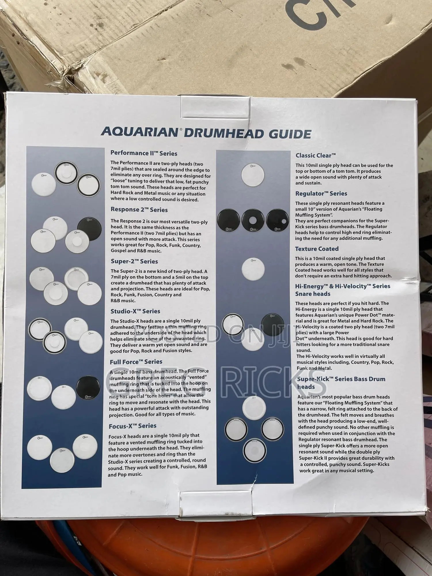 Aquariun Drums Head (Vellum)! in Dansoman - Musical Instruments & Gear ...