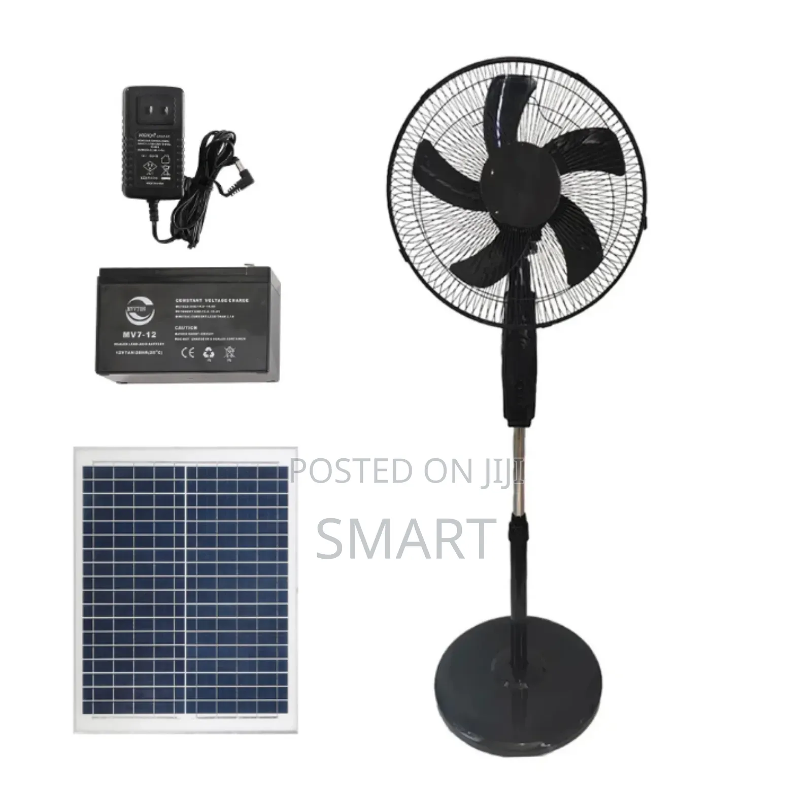 16 Inch Rechargeable Electric Solar Music Fan, Bluetooth and Panel in ...