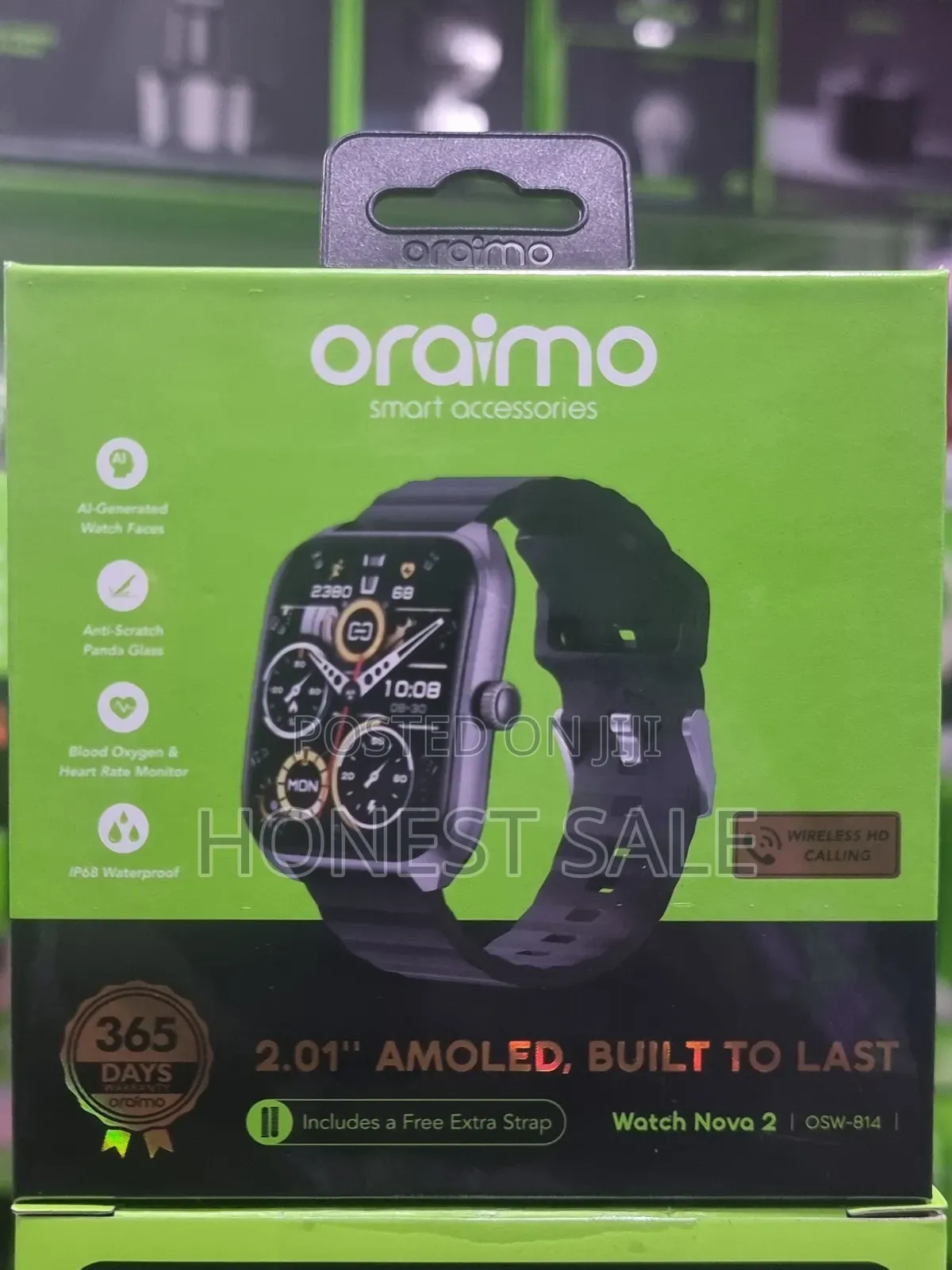 Oraimo Watch Nova 2 2.01" Amoled Ip68 Curved Touchscreen Smart Watch in ...