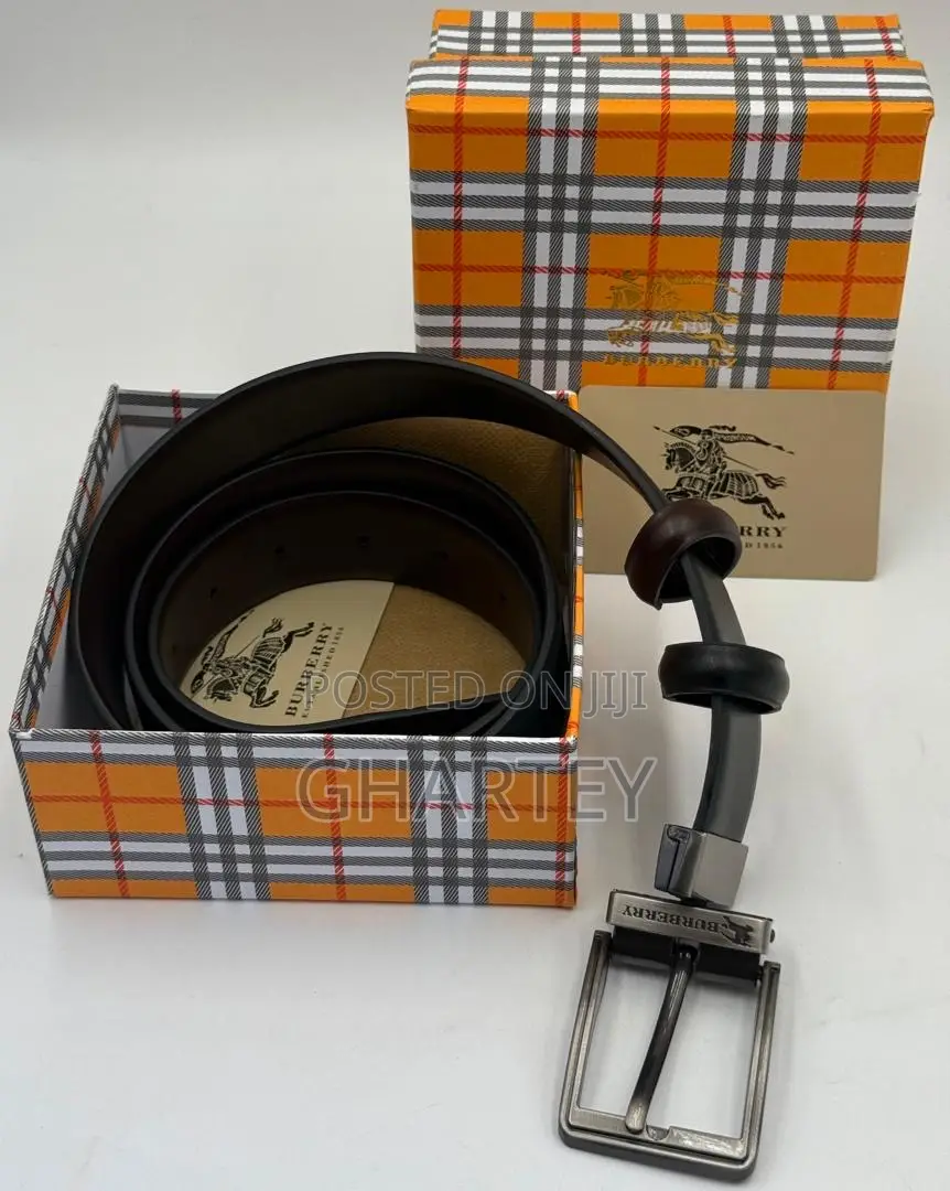 Burberry Reversible Leather Belt - Pin Buckle in Lapaz - Clothing ...