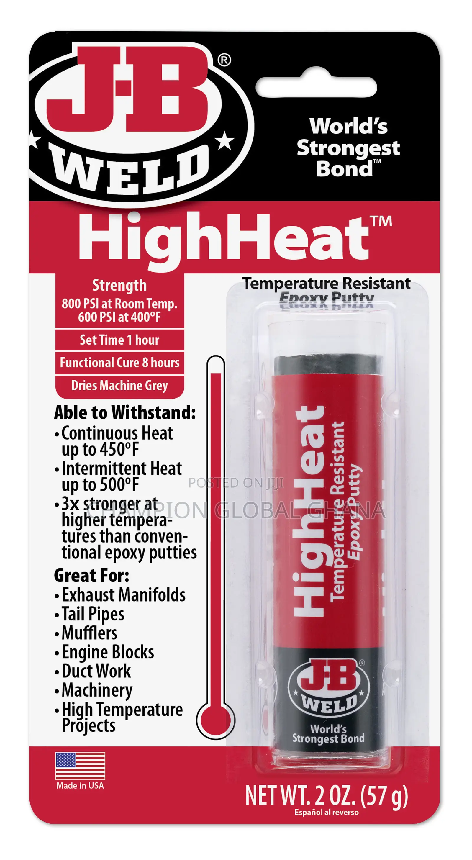 Jb Weld Temperature Resistant Epoxy Putty For Engine Blocks for sale ...