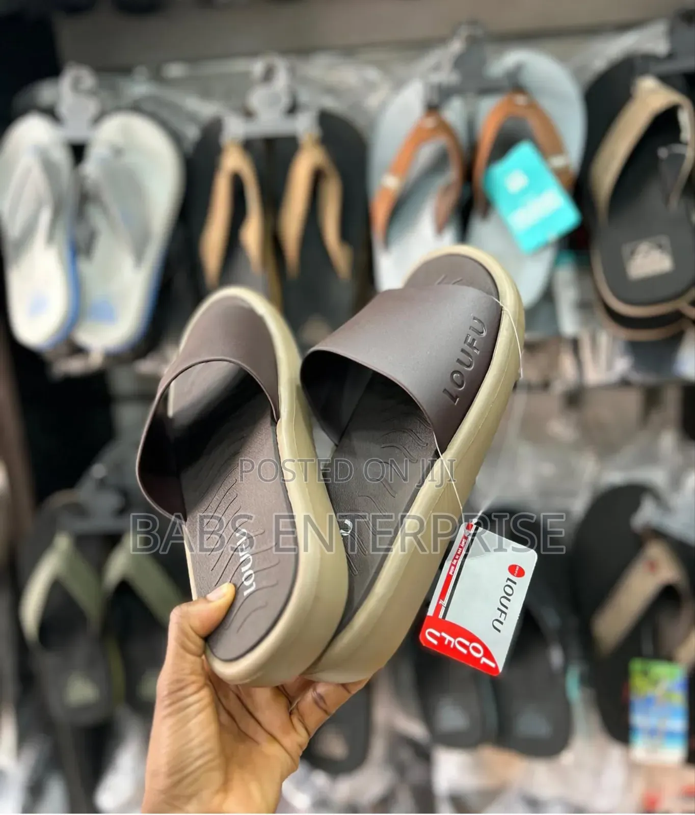 Luofu Hiraam Wide Slides Brown in Accra Metropolitan - Shoes, Babs ...