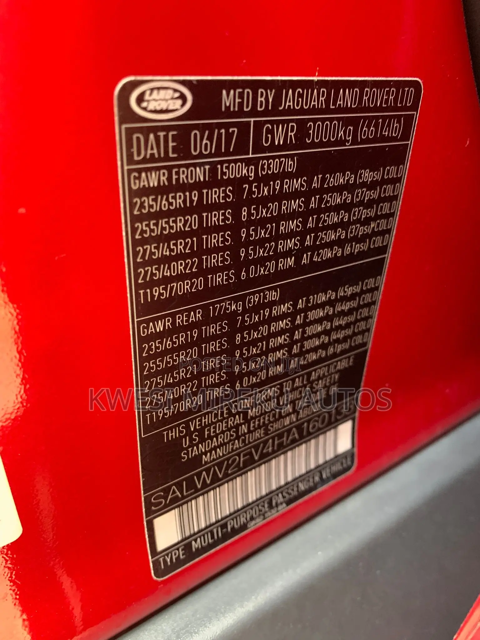 Land Rover Range Rover Sport Supercharged 2018 Red in Accra ...