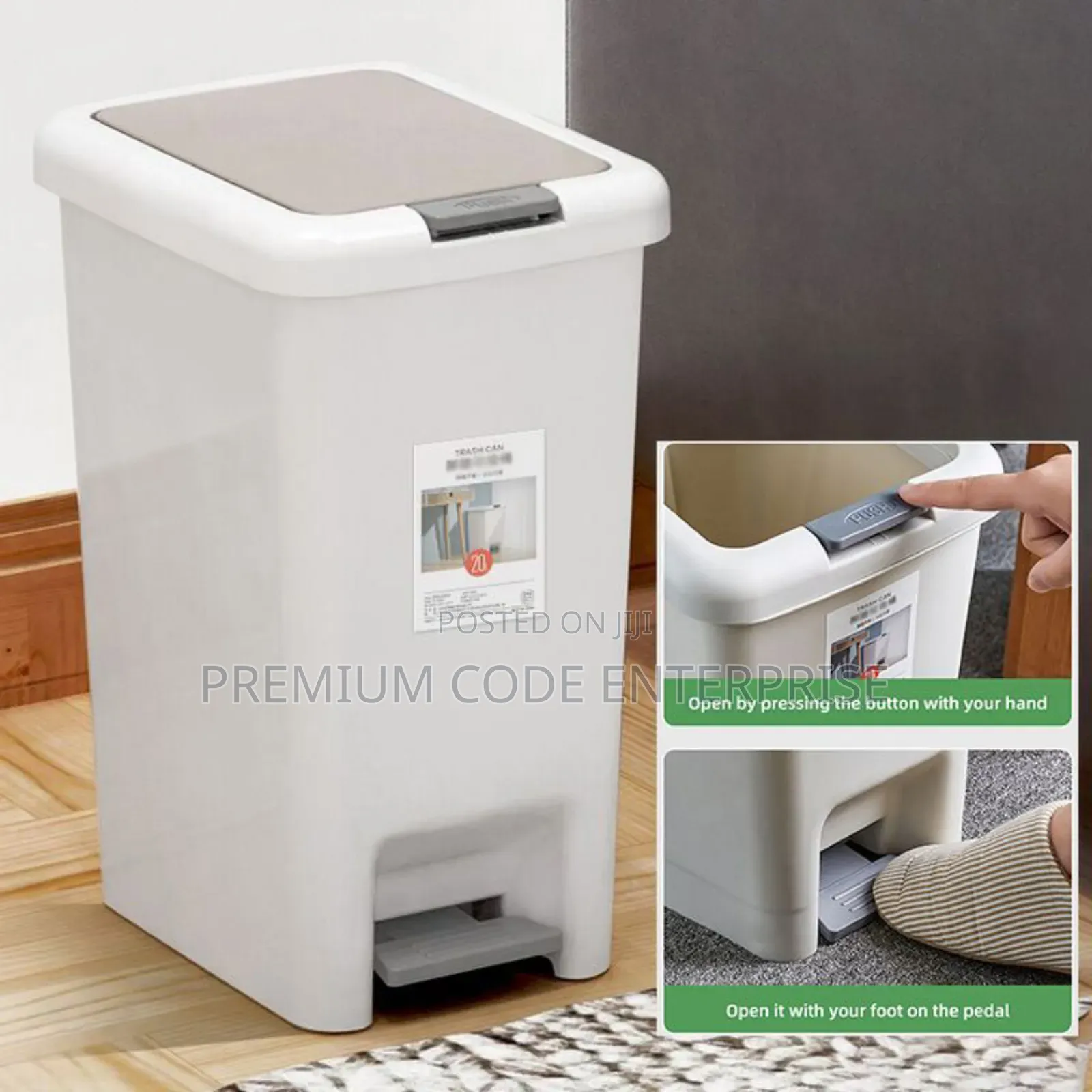 30l Pedal Trash Bin – Double-Covered Waste Bin for Home and Office Use ...