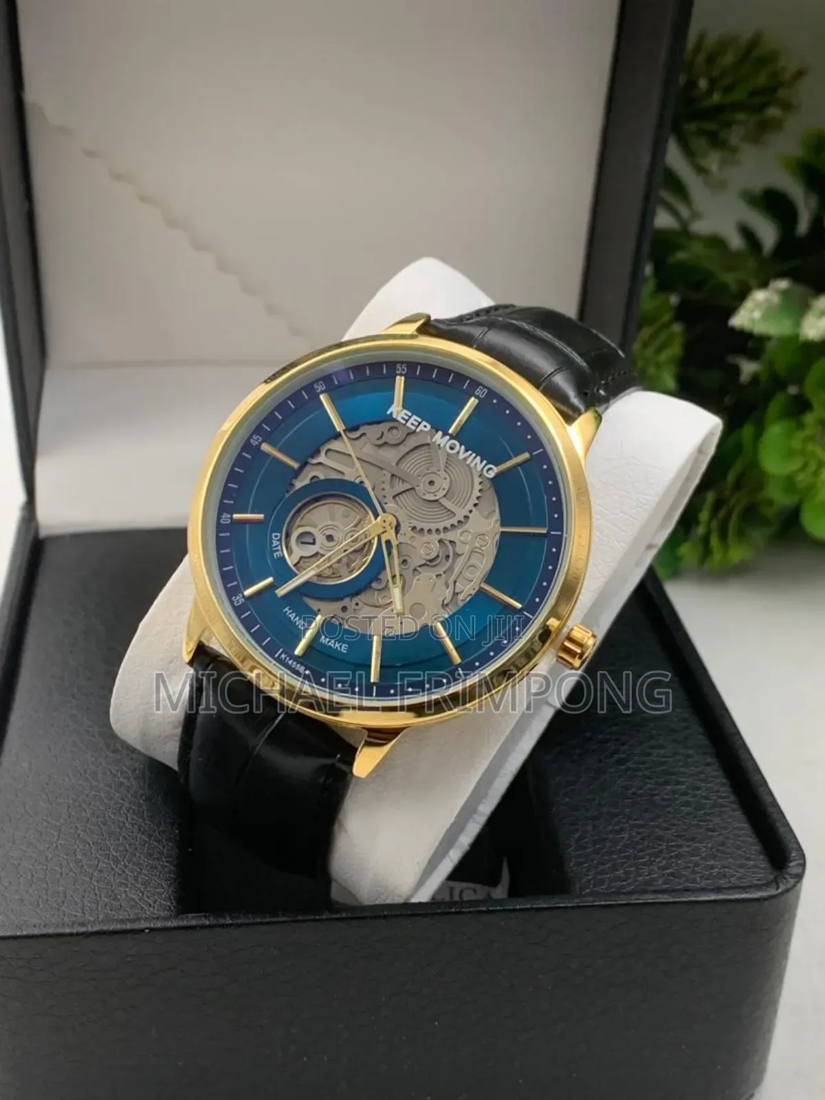Black Leather Strap Keep Moving Watch in Abokobi - Watches, Michael ...