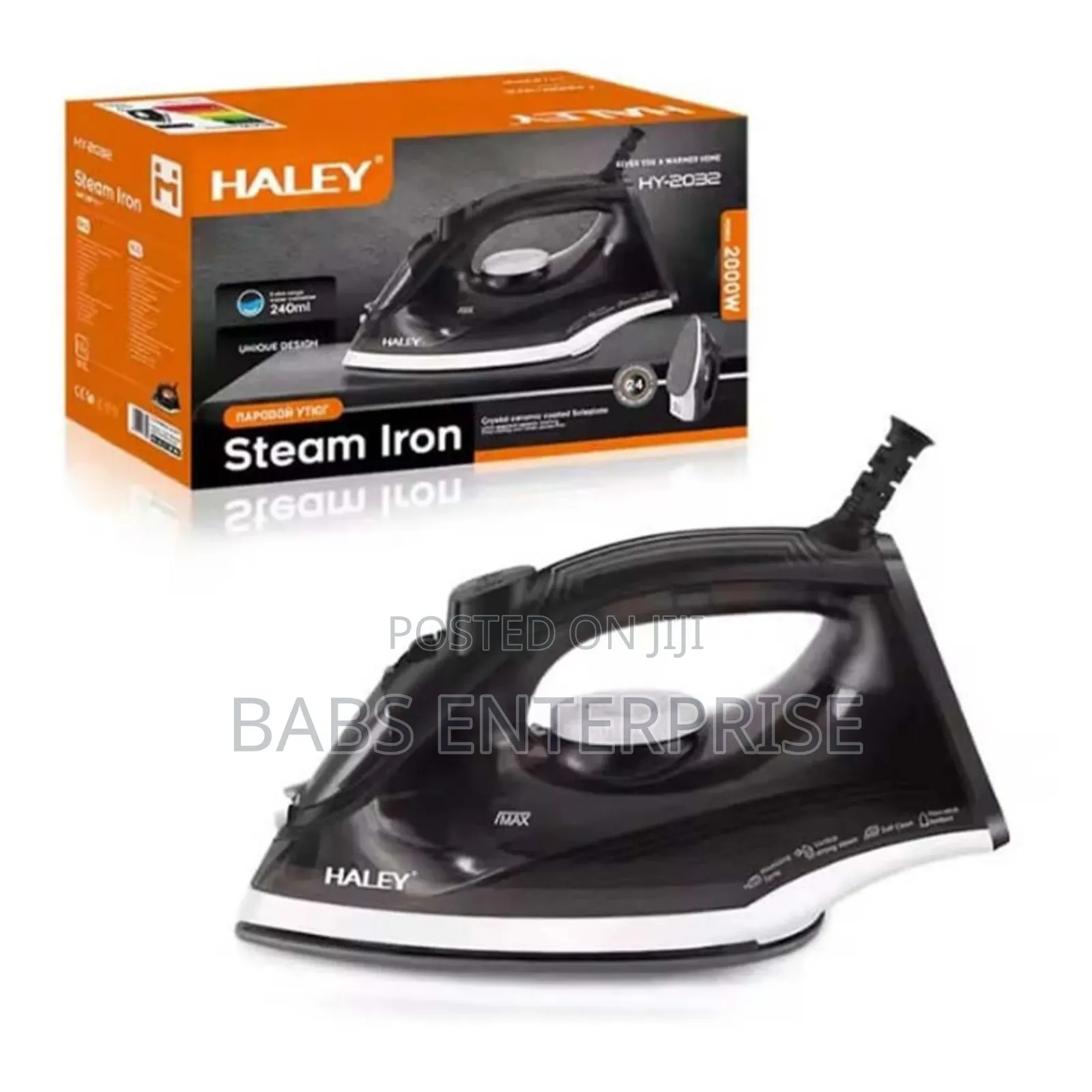 Haley Steam Iron 2000watt Black Hy-2032 for sale - Babs Enterprise ...