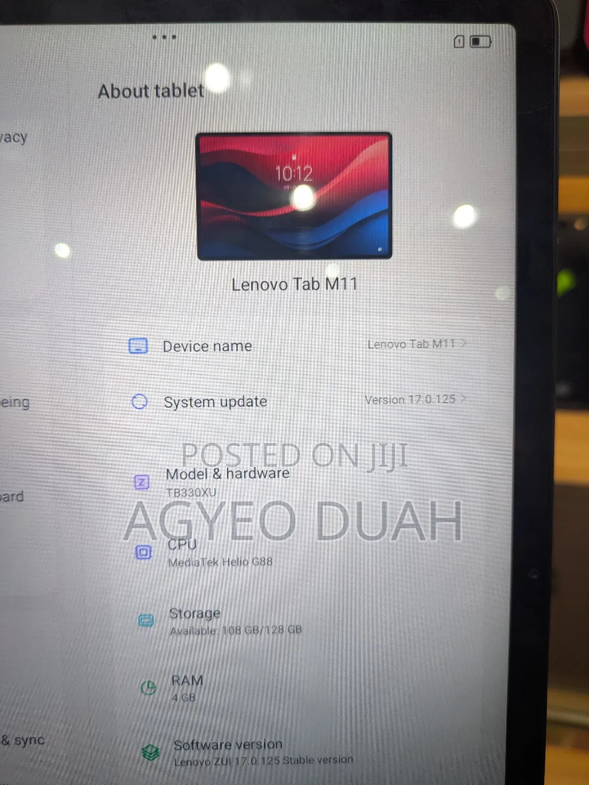 Lenovo Tab M11 128 GB Gray in Kumasi Metropolitan - Tablets, Agyeo Duah ...