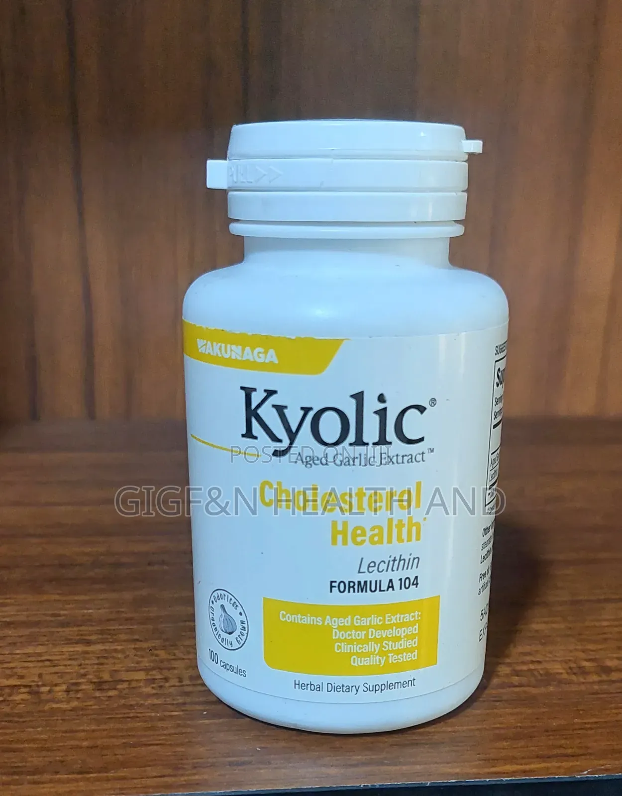 Kyolic, Aged Garlic Extract, With Lecithin,100 Caps(Cholesterol Bp) in ...