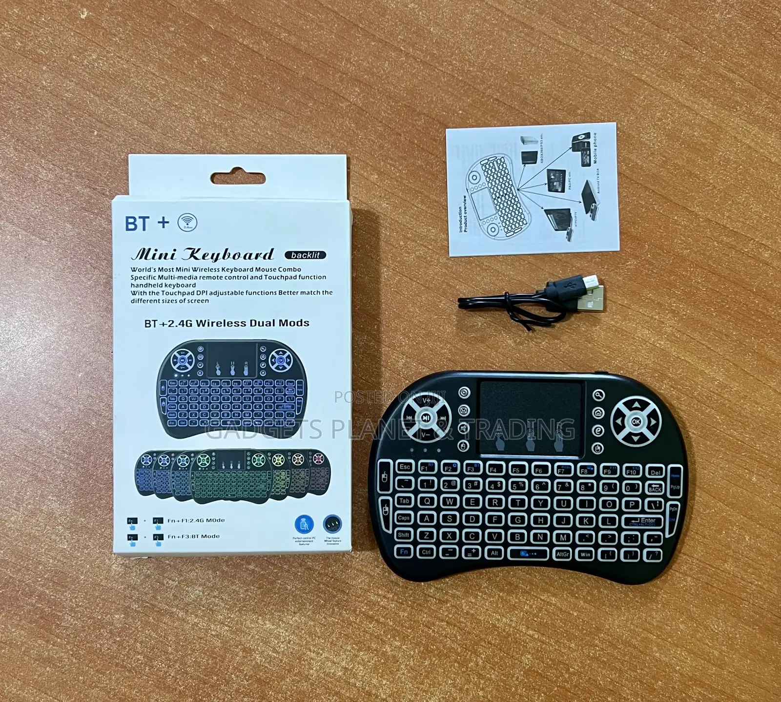 Mini Wireless Bluetooth Keyboard With Touchpad RGB Backlight in ...