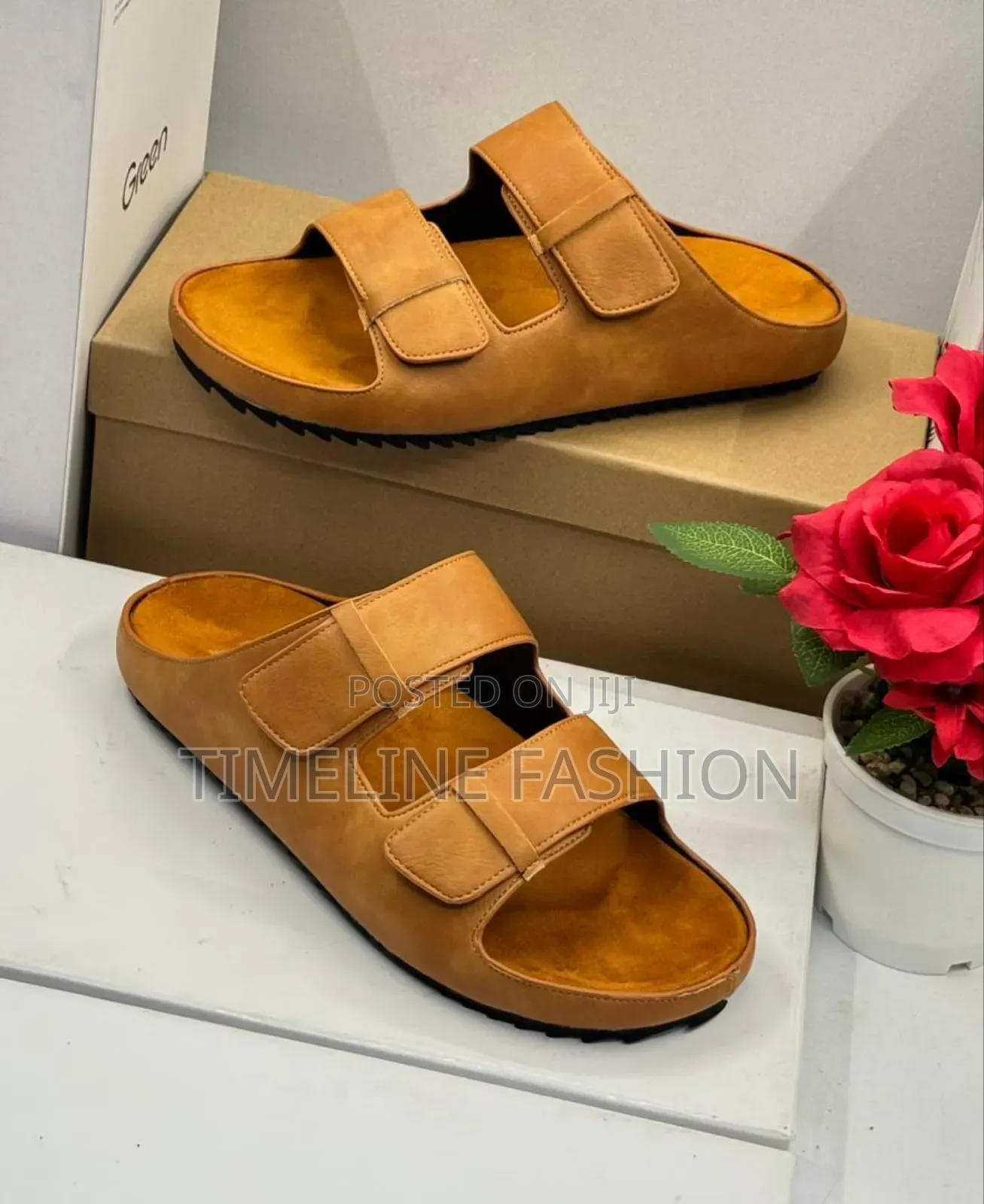 Brown Leather Zara Two Belt Slippers in Accra Metropolitan - Shoes ...
