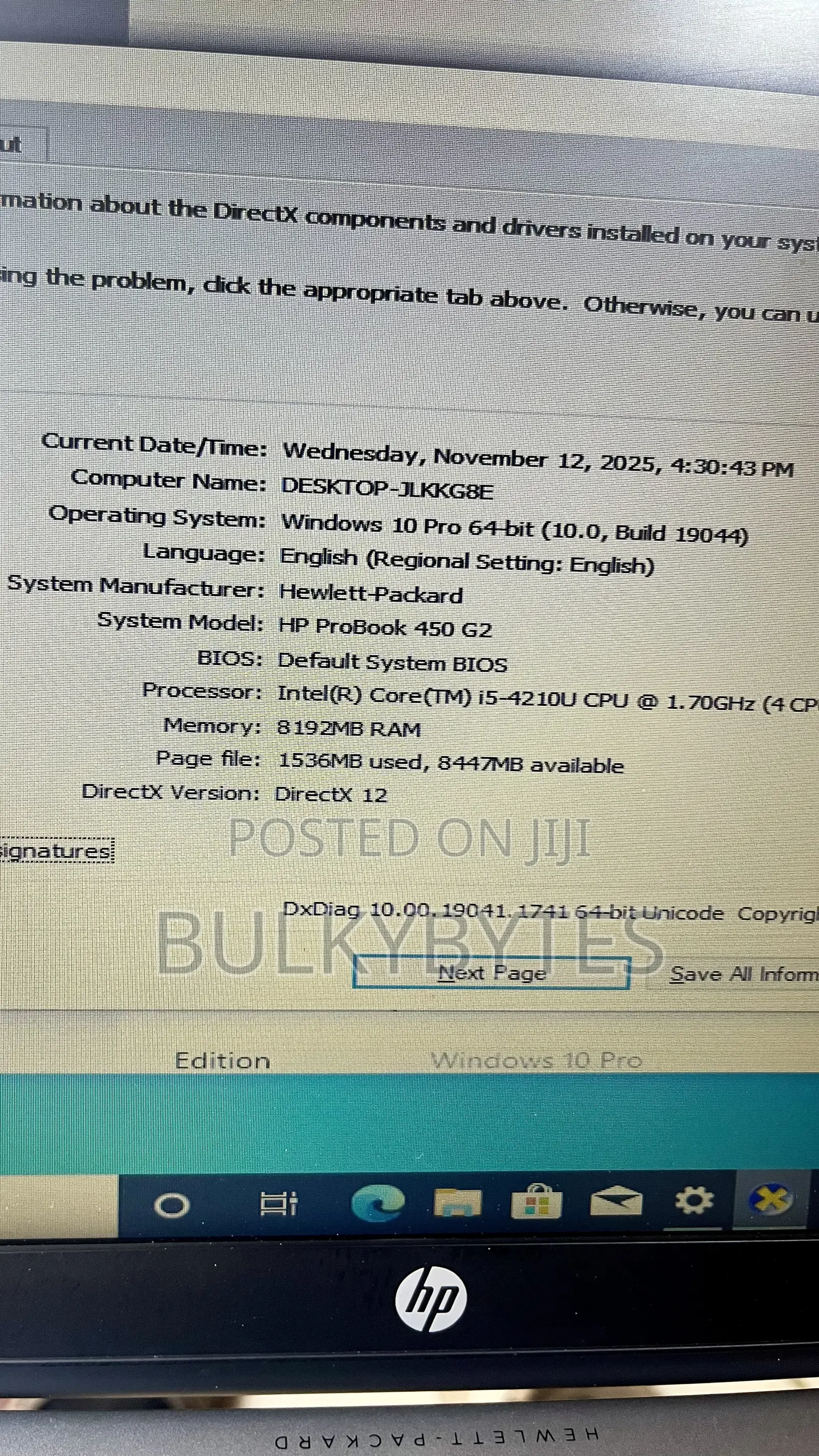 Laptop HP ProBook 450 G2 8GB Intel Core I5 HDD 320GB in Achimota ...