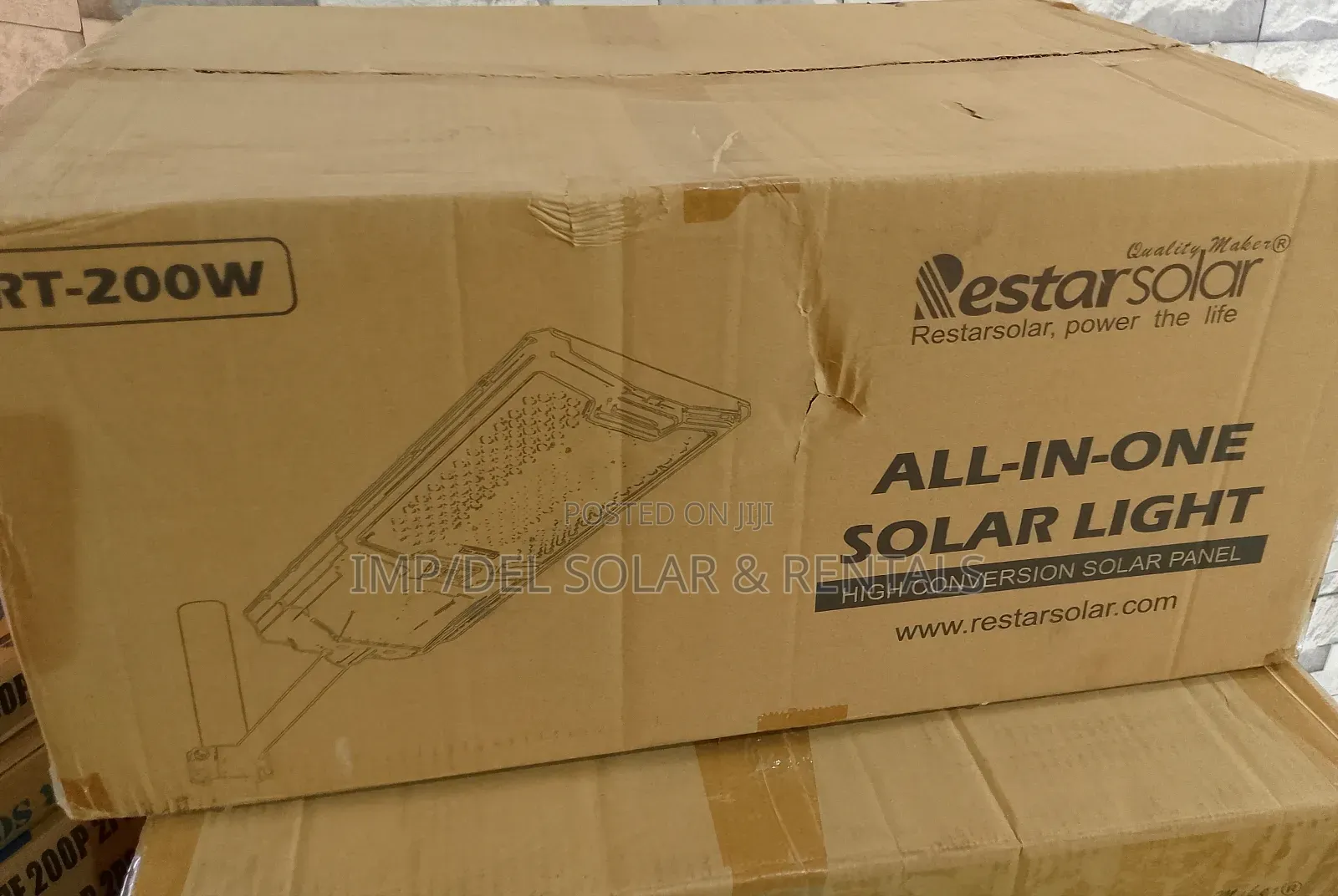 200w Solar Street Light With Panel, Remote Control, Timer Functions in ...